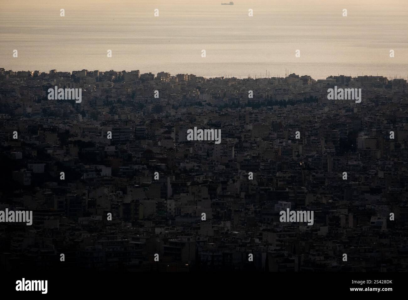 Landscape of apartment buildingsshowing the population density with the ...