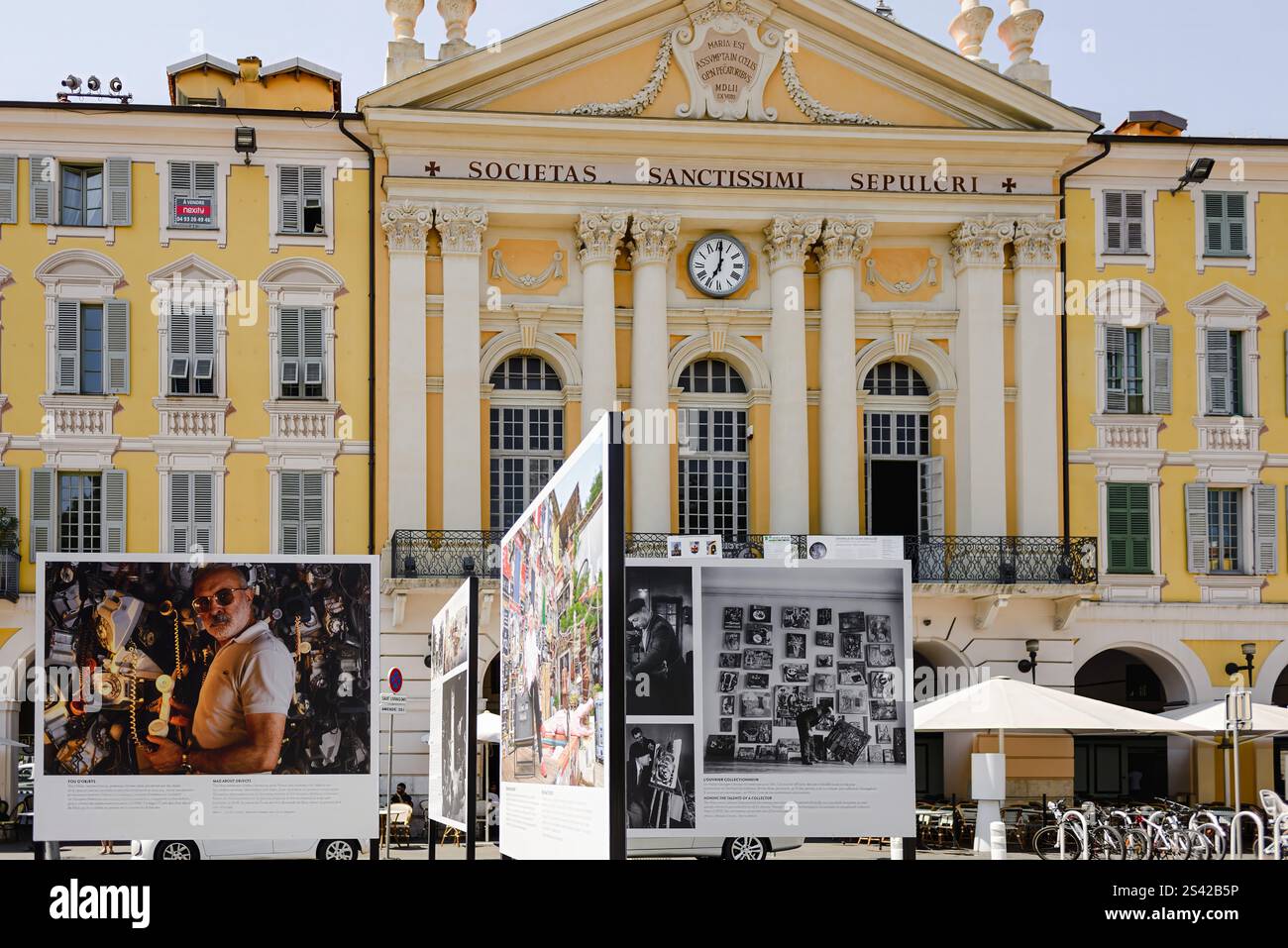 Photography Exhibition in Historical Square, Nice, France Stock Photo ...