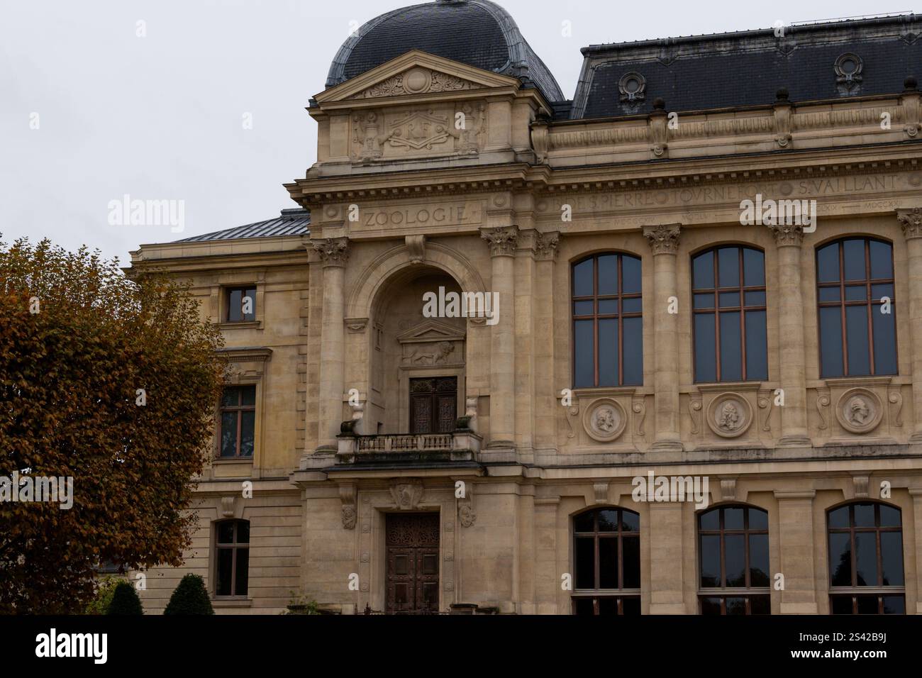 Historical zoology museum building with intricate architecture during ...