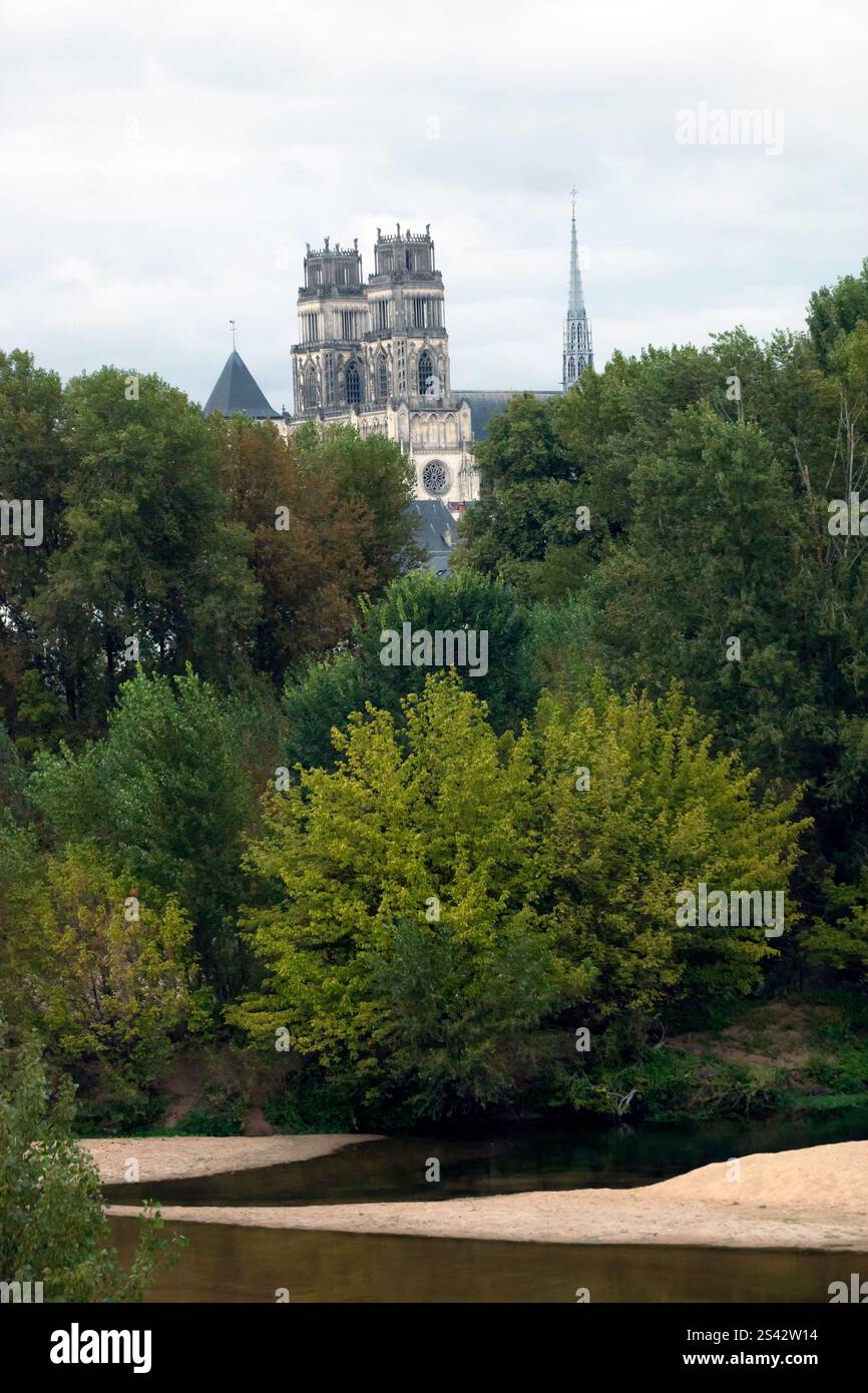 View of the Cathedral of the Holy Cross of Orléans, from the non ...