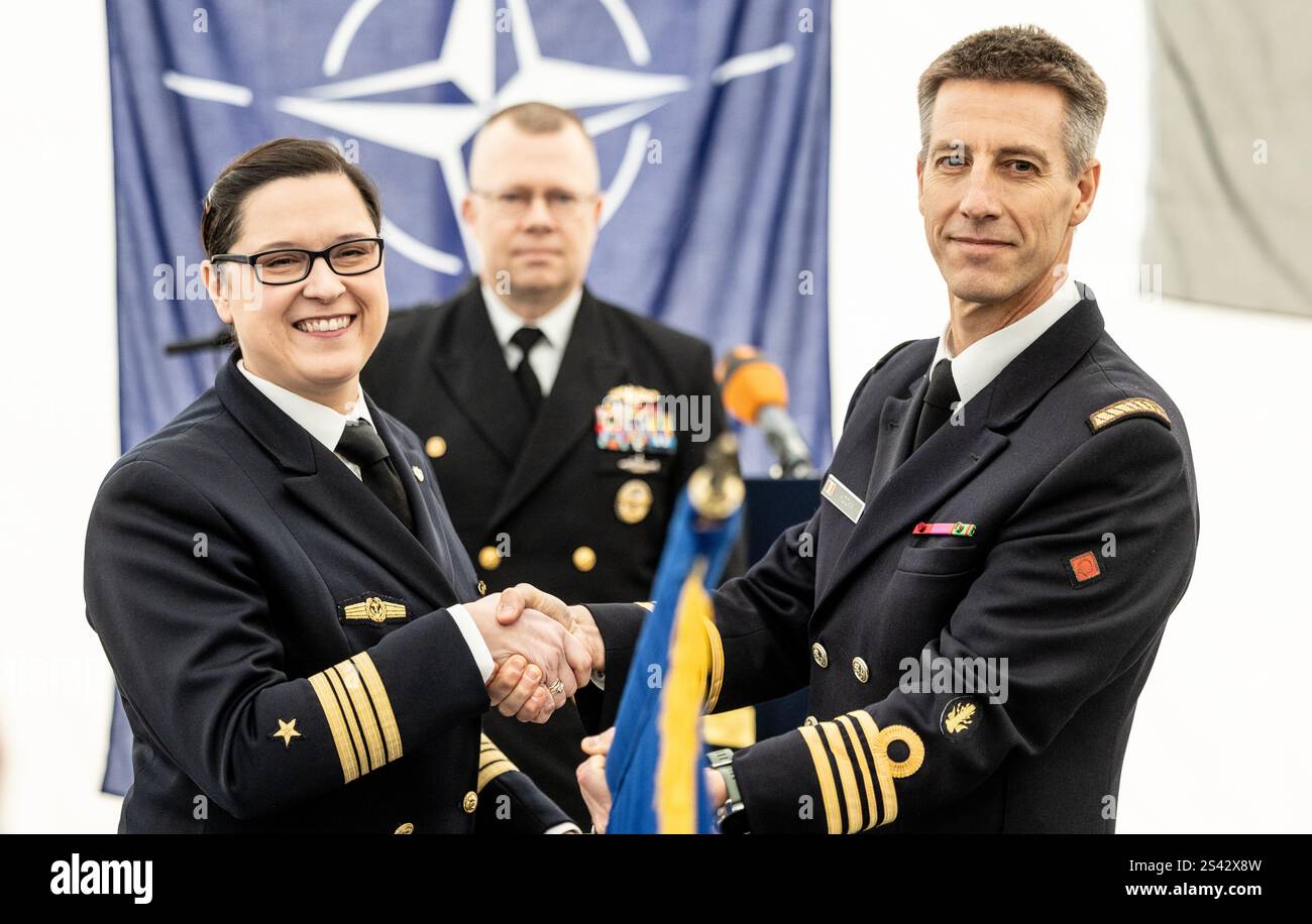 Kiel, Germany. 10th Jan, 2025. In the presence of Rear Admiral Bret ...