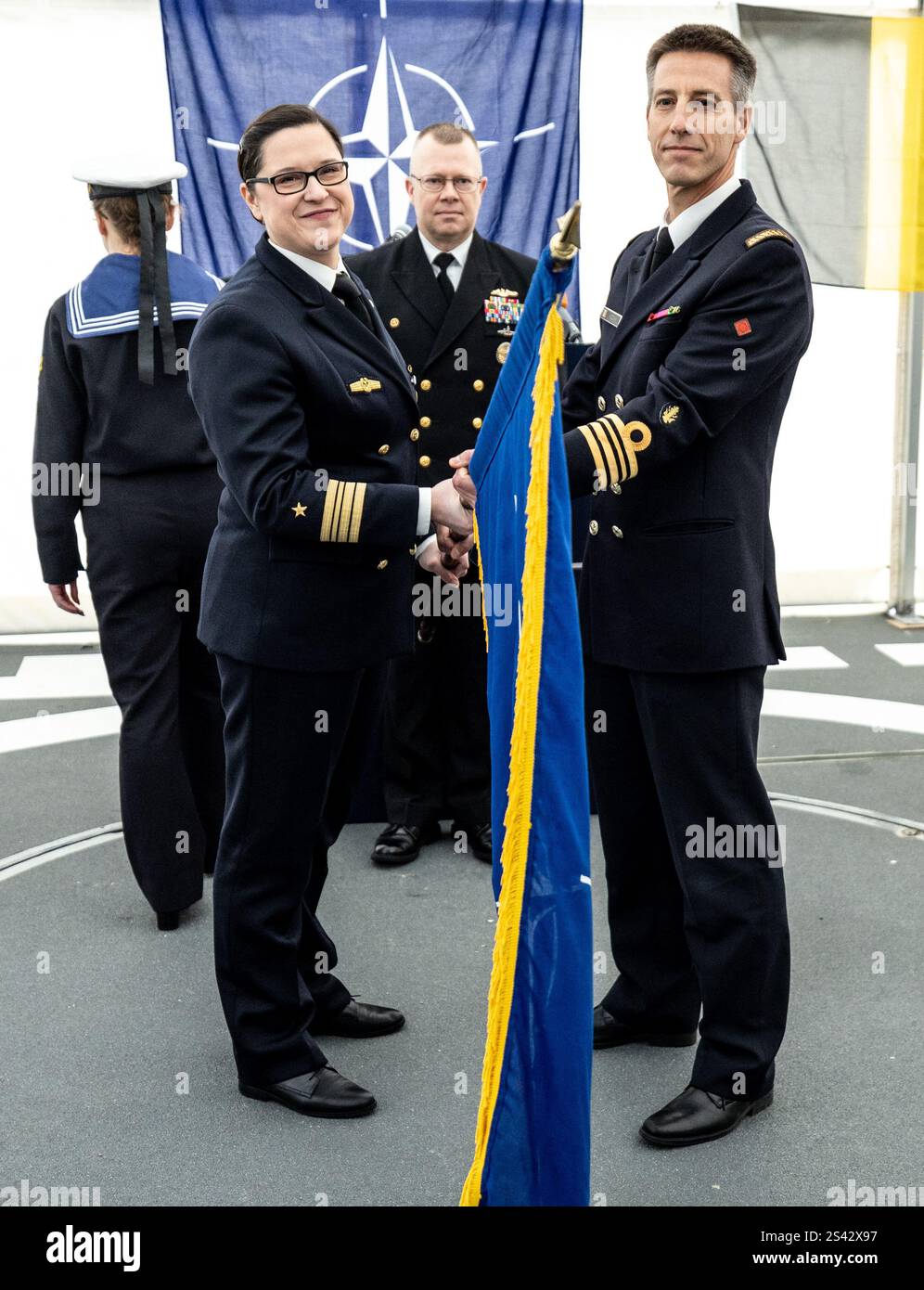Kiel, Germany. 10th Jan, 2025. In the presence of Rear Admiral Bret ...