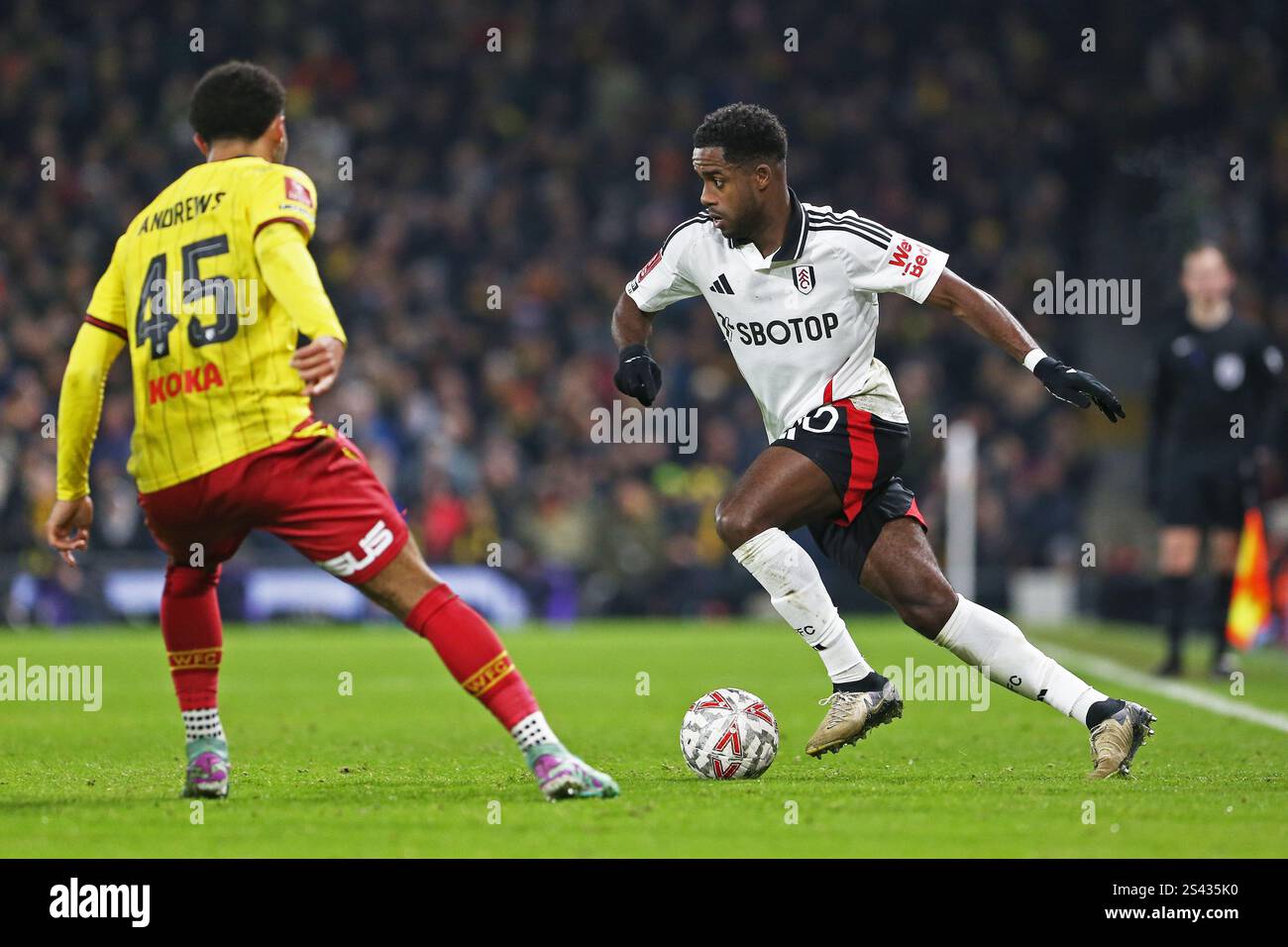 London, UK. 09th Jan, 2025. London, January 9th 2025: Ryan Sessegnon of ...