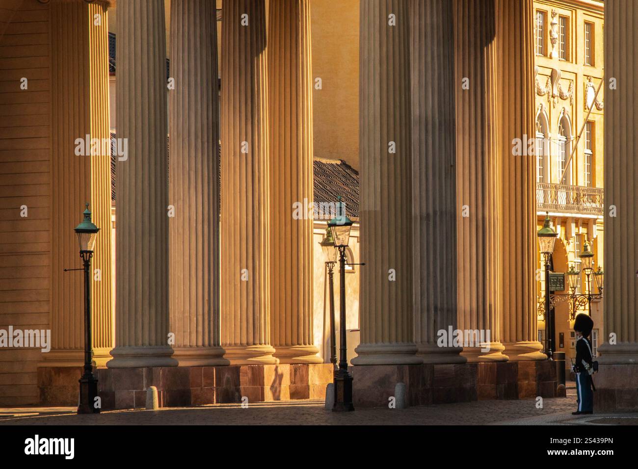 Columns and guard Stock Photo - Alamy