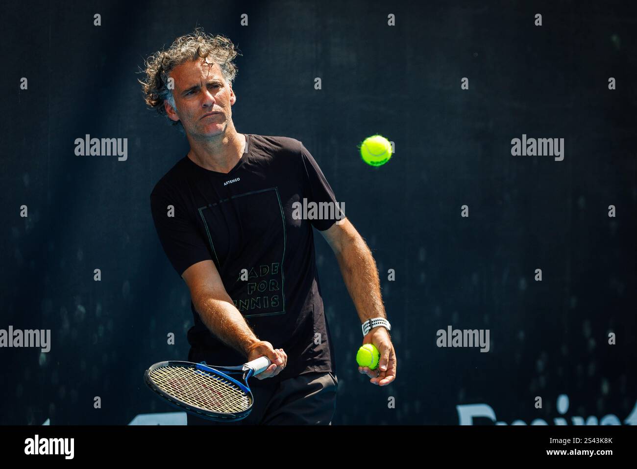 Melbourne, Australia. 10th Jan, 2025. David Goffin's coach Yannis ...
