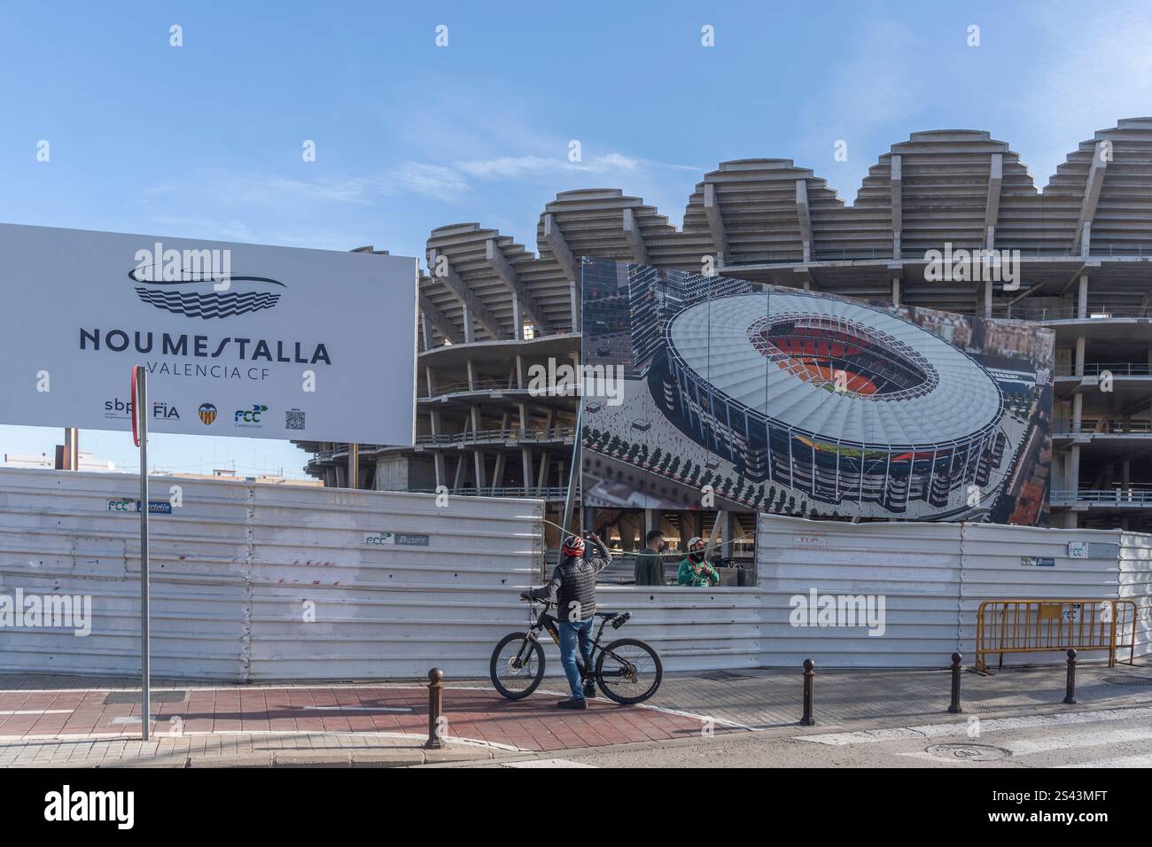 The Nou Mestalla stadium under construction, on January 10, 2025, in ...