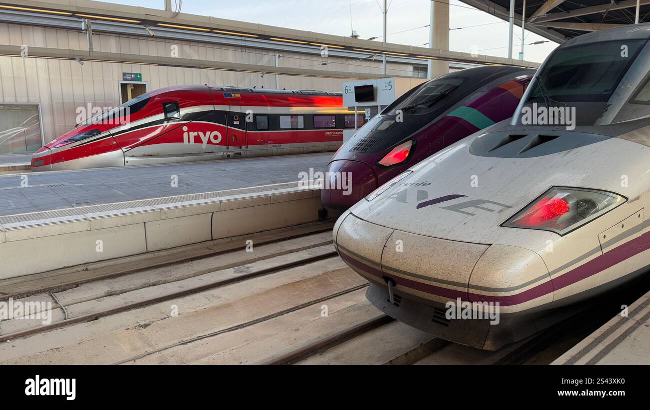 different high speed trains in Spain Stock Photo - Alamy