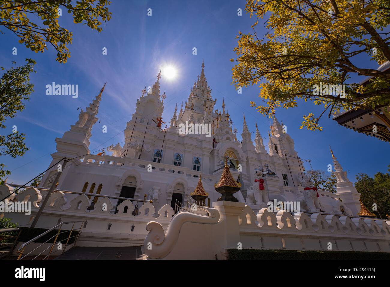 The metal castle pagoda, one of the tourist attractions in Chiang Mai ...