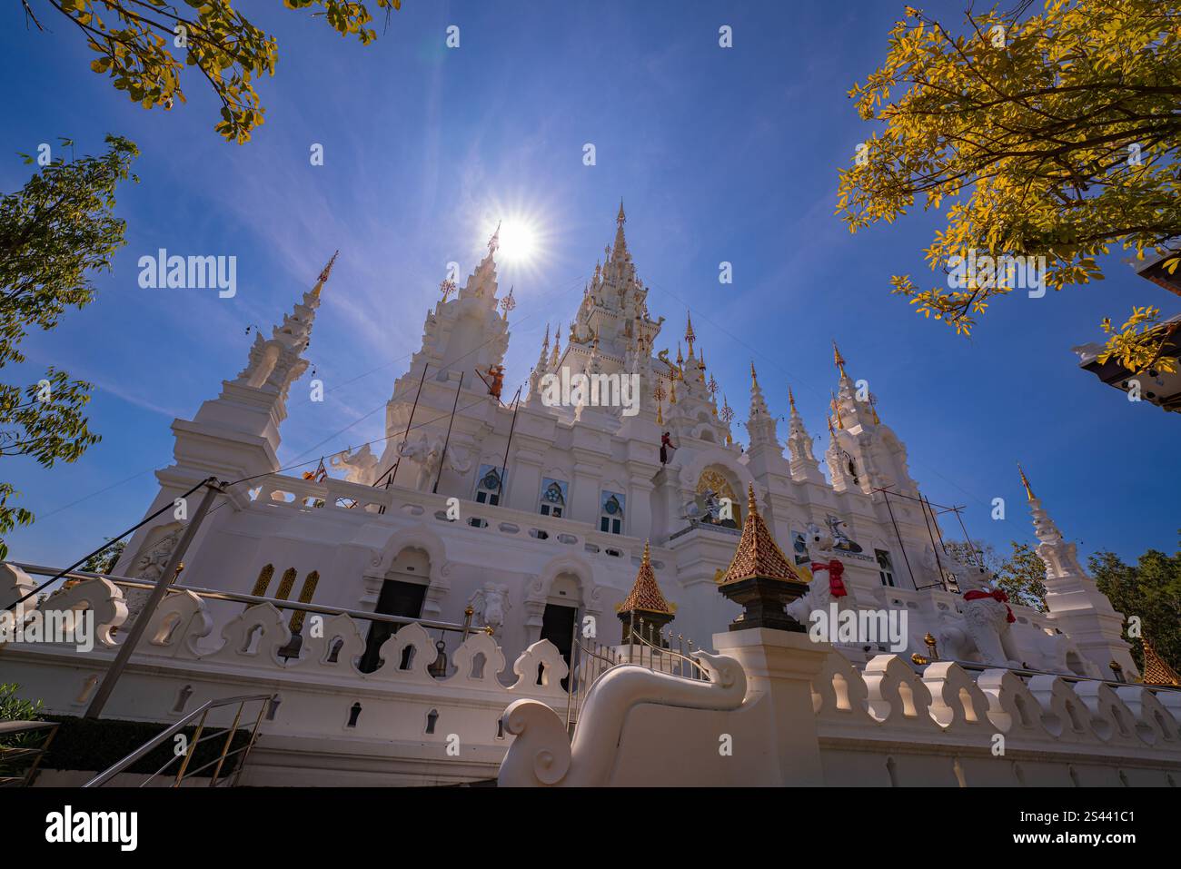 The metal castle pagoda, one of the tourist attractions in Chiang Mai ...