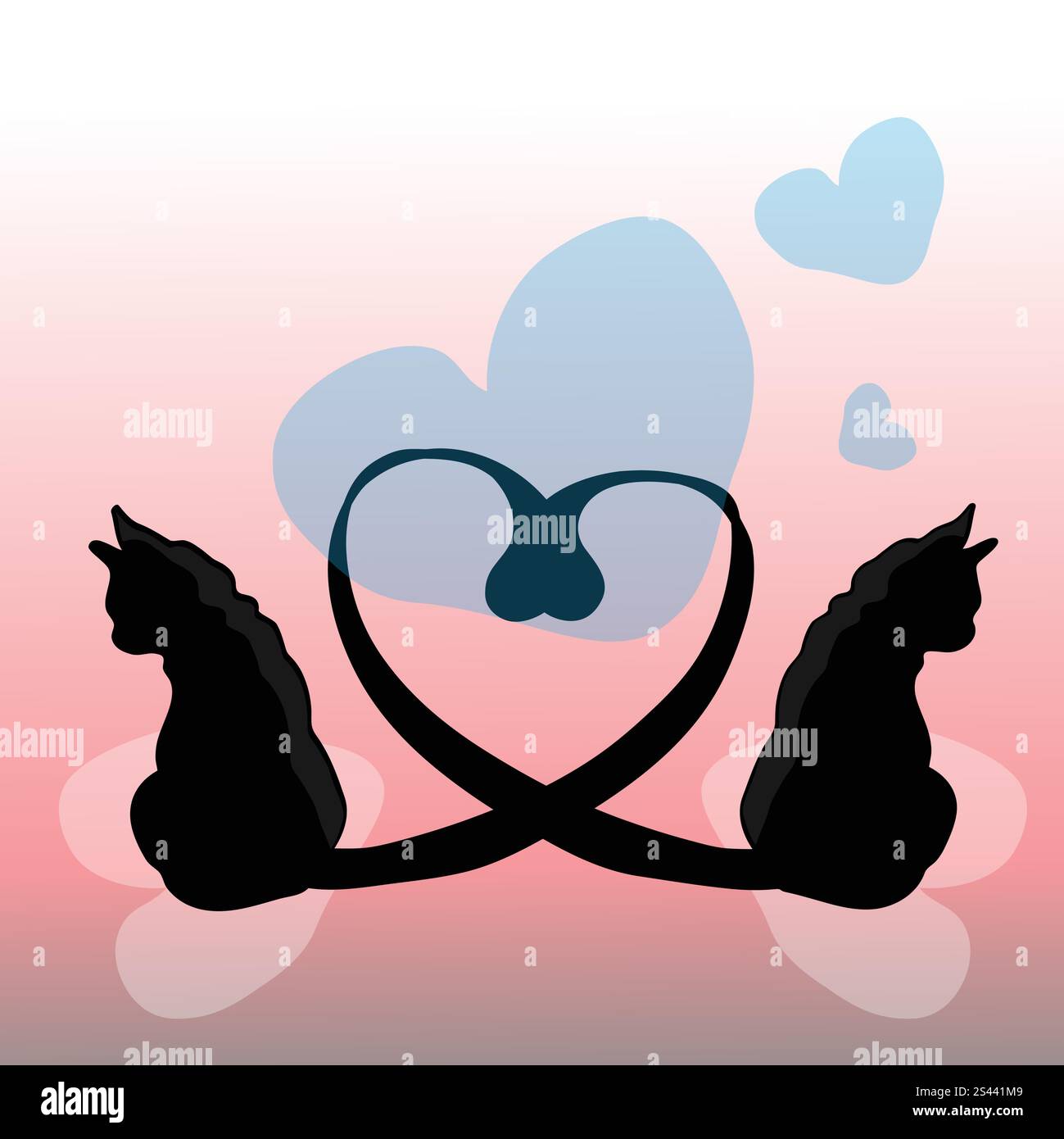 Love black cats concept Stock Vector Images - Alamy