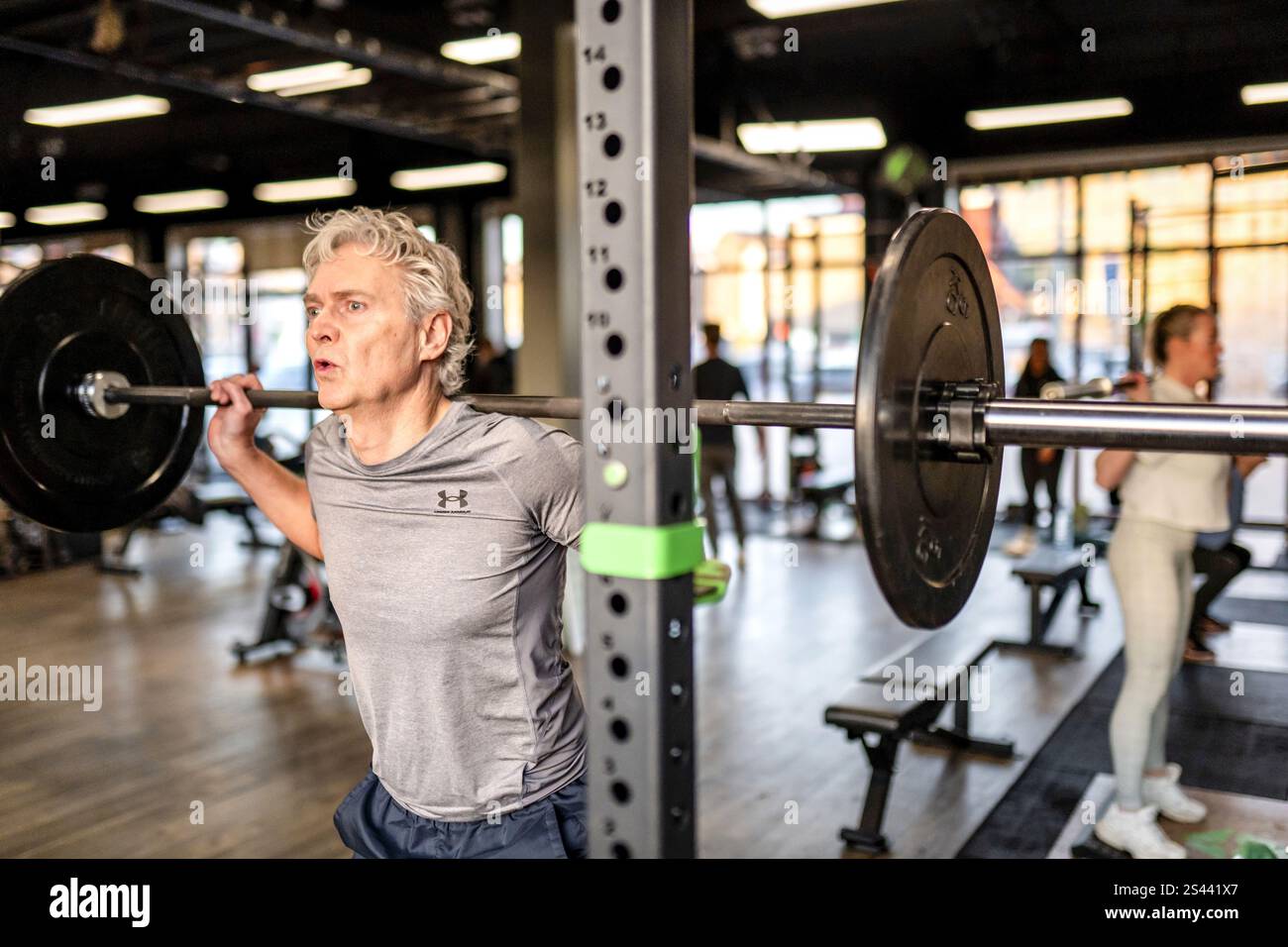 DEN HAAG - People are working out at a gym in Scheveningen. Sports ...