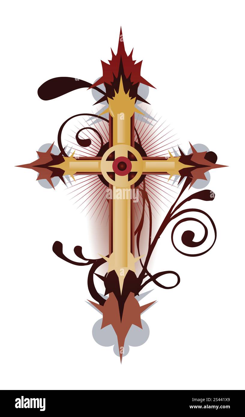 Golden cross hi-res stock photography and images - Alamy