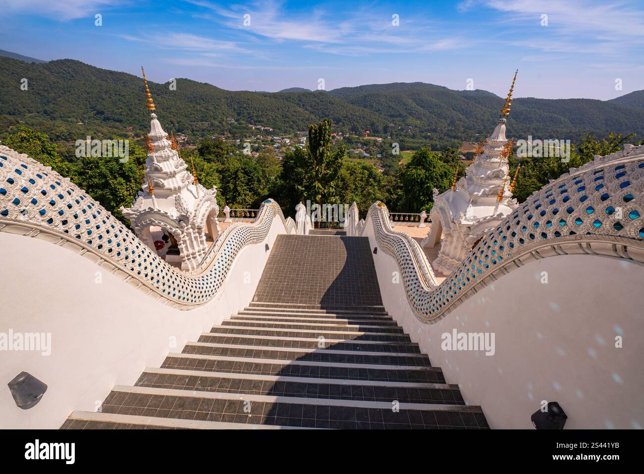 Scenery The White Castle Metal temple adorned with intricate ...