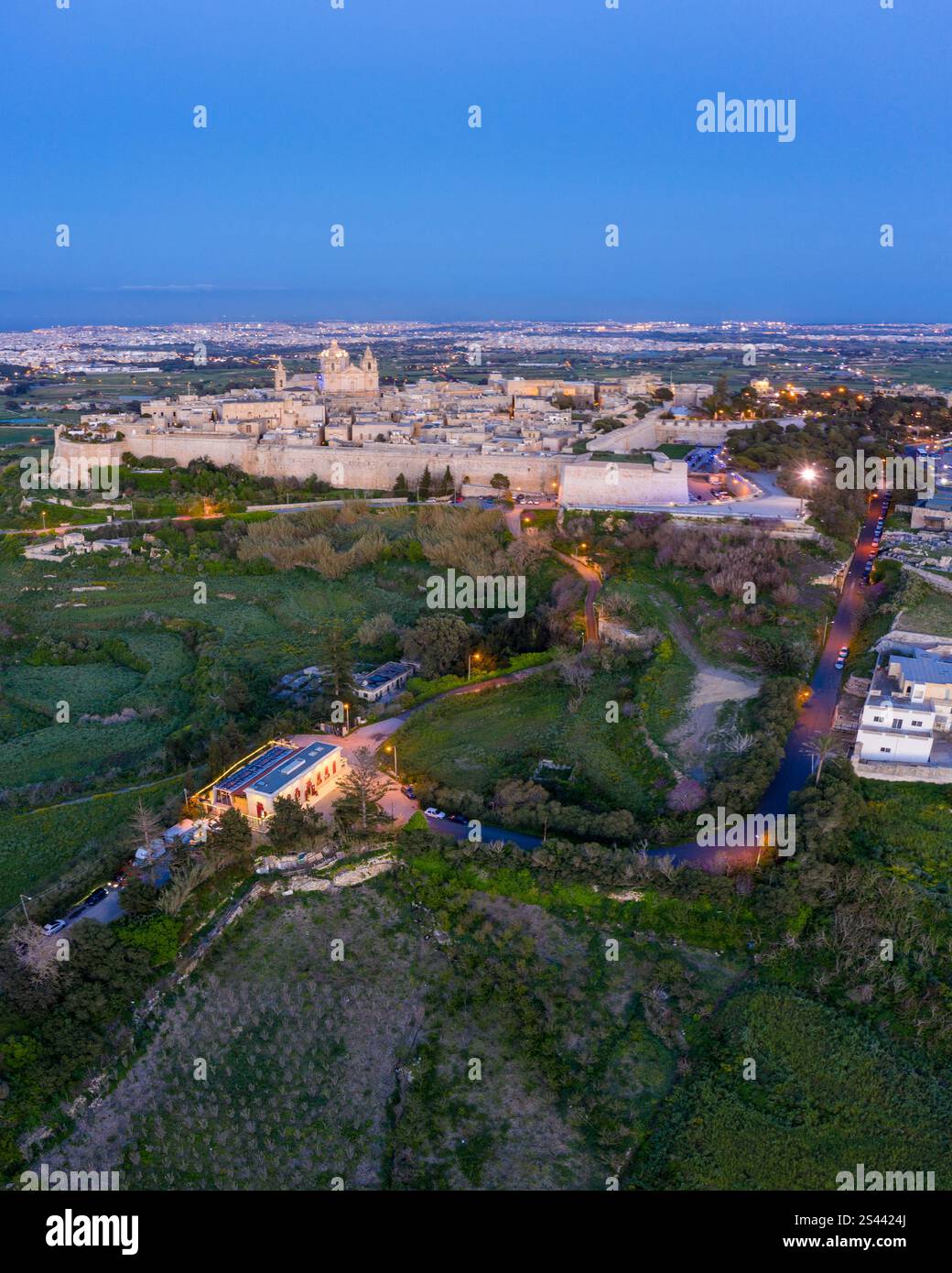 Aerial panorama view mdina city hi-res stock photography and images - Alamy