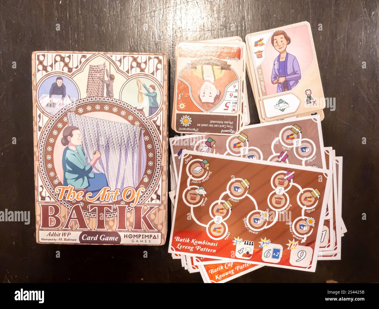 The art of batik card game Stock Photo - Alamy