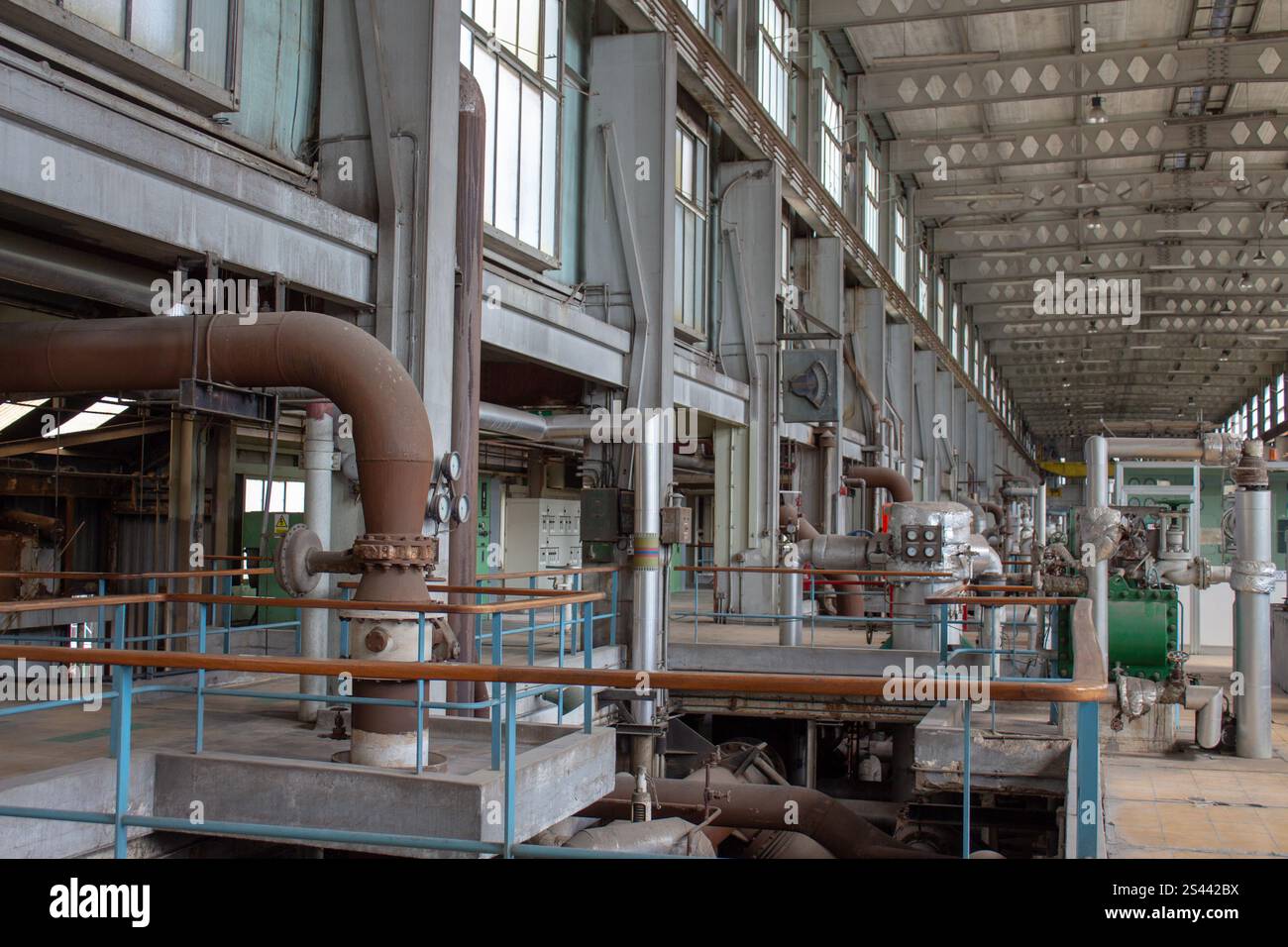 Inside an oil powered electrical power station Stock Photo - Alamy