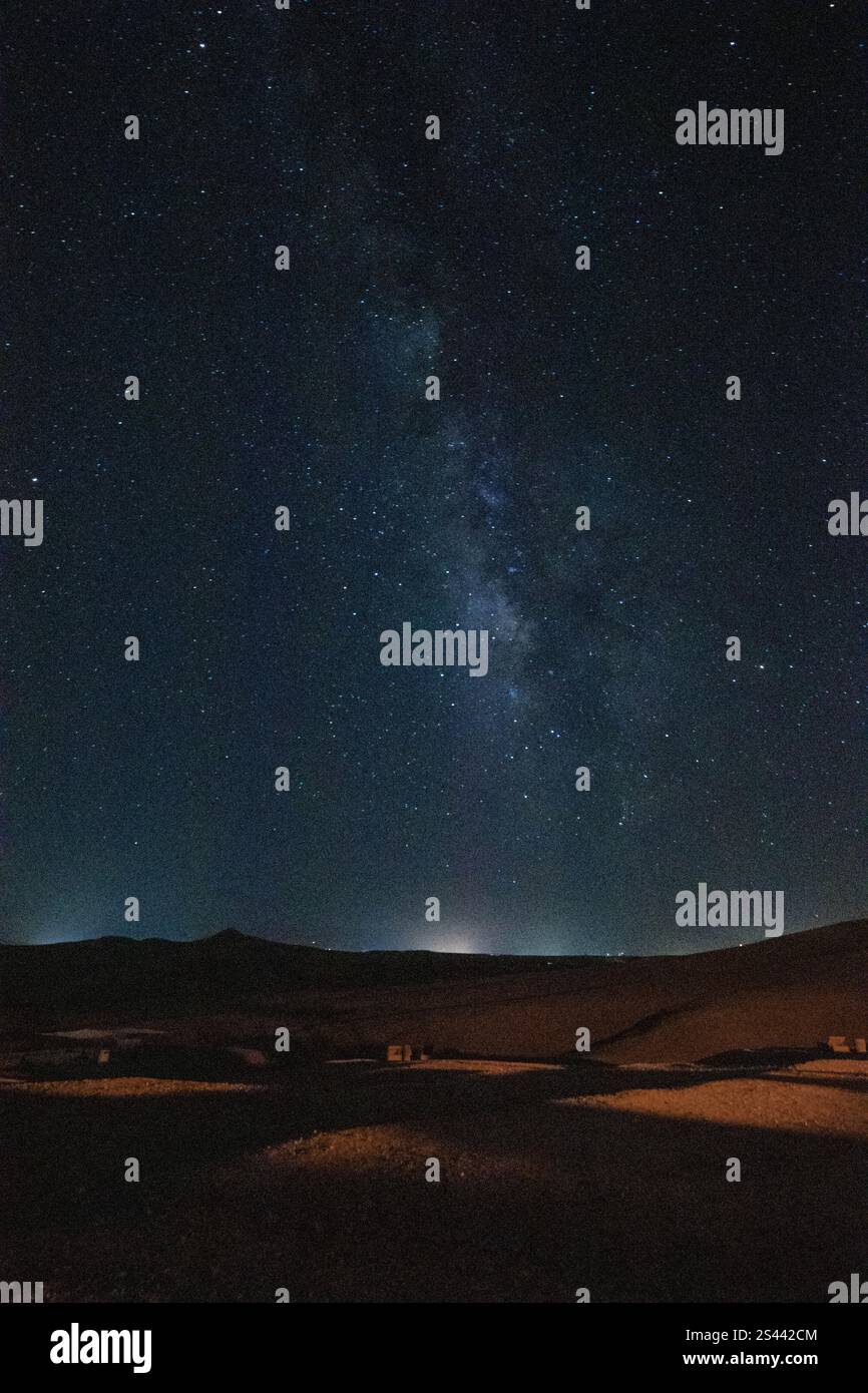 Moroccan desert at night Stock Photo - Alamy