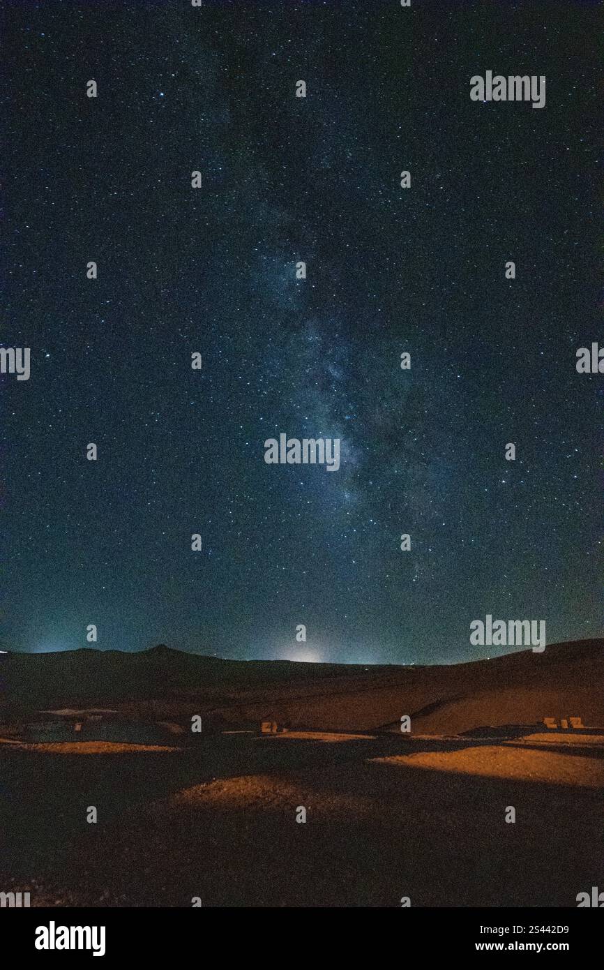 Moroccan desert at night Stock Photo - Alamy