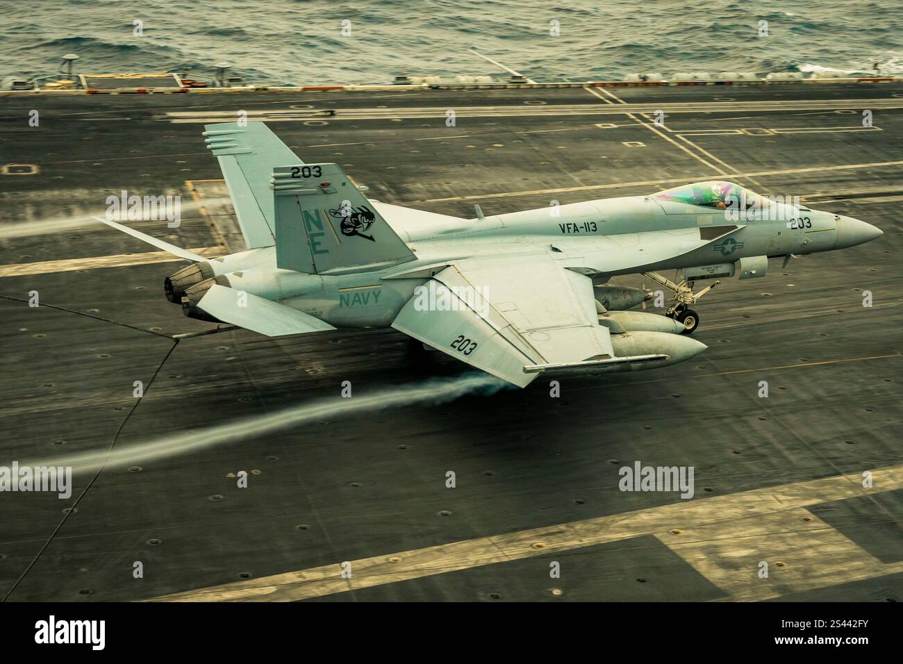 250109-N-EE352-1154 SOUTH CHINA SEA (Jan. 9, 2025) An F/A-18E Super ...
