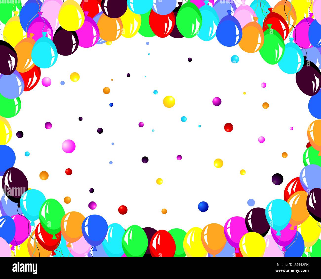 Beautiful colour balloon in the air. Vector illustration Stock Vector ...