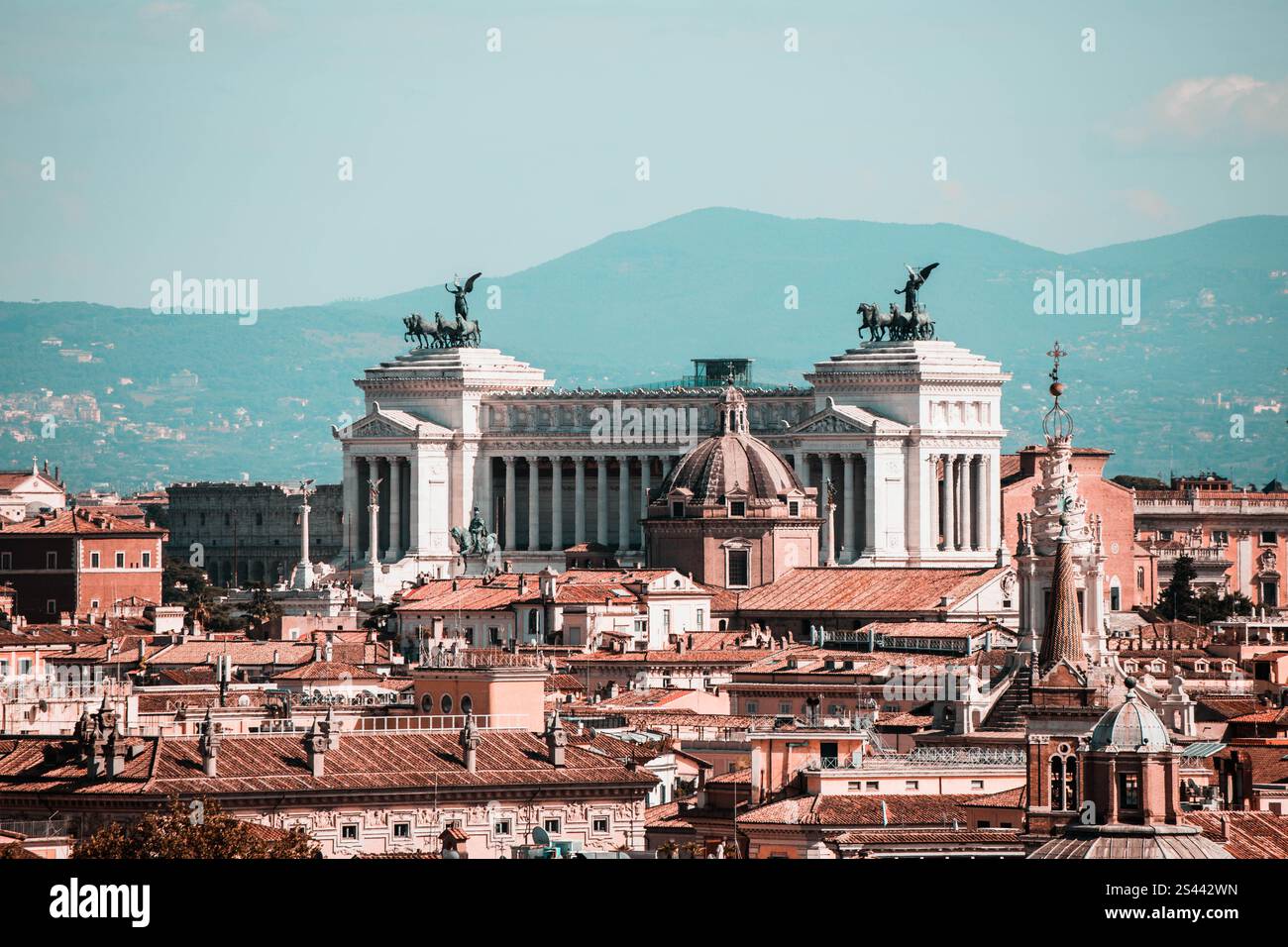 View from monumento vittorio emanuele hi-res stock photography and ...