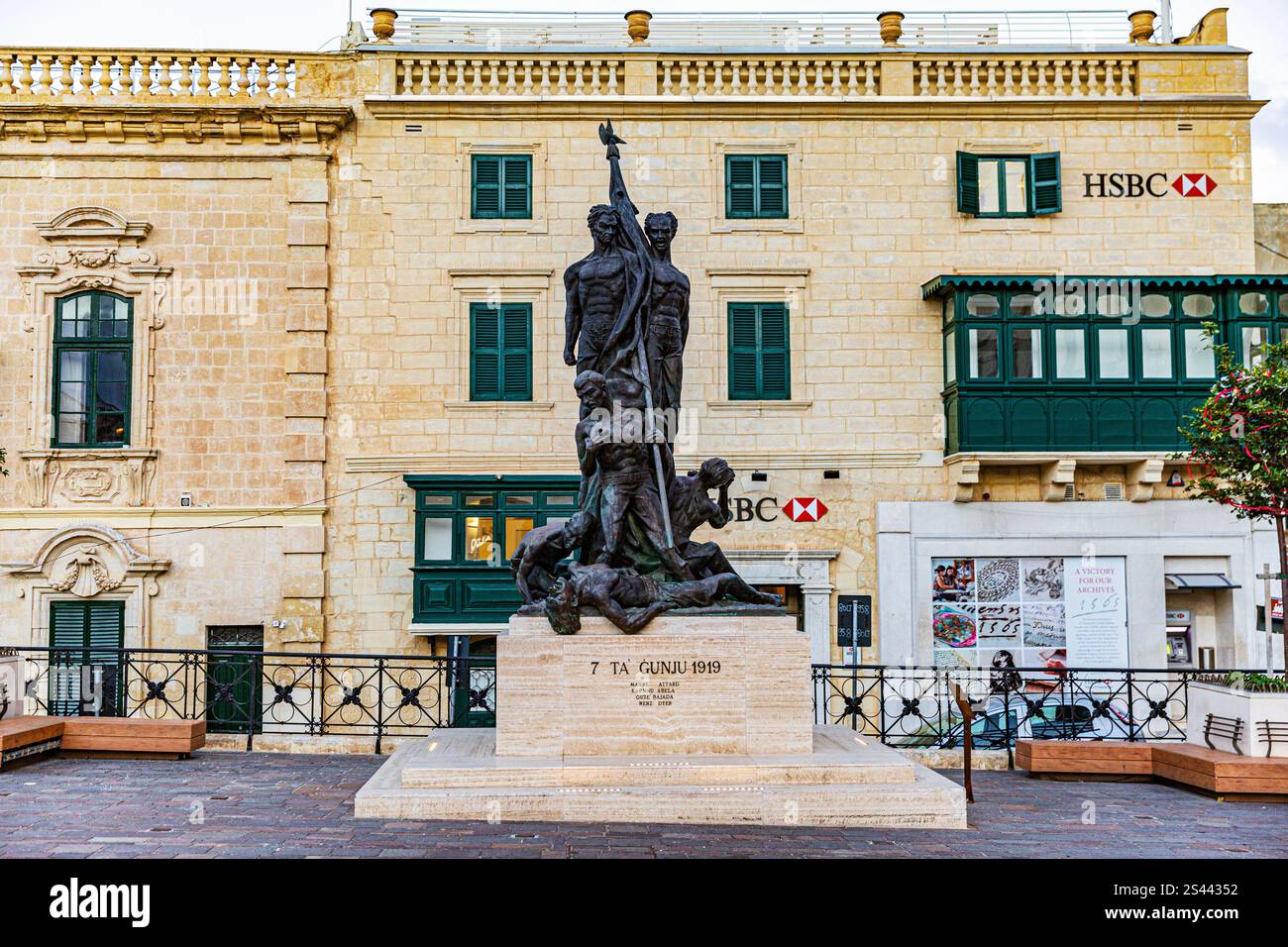 The Statue of the Maltese Struggle for Freedom Stock Photo - Alamy