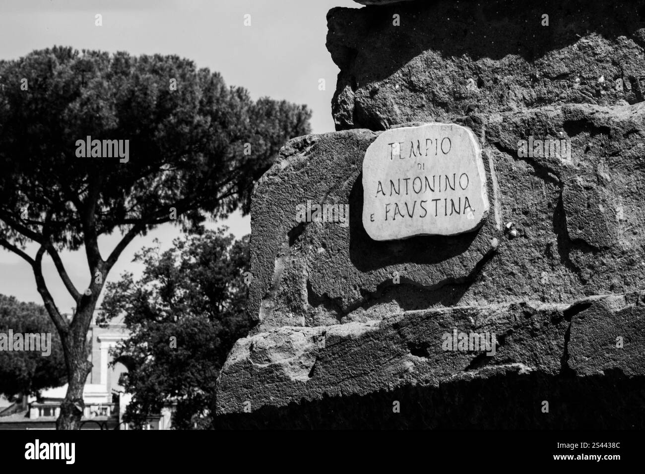 Marble sign on a wall of the Roman Forum Stock Photo - Alamy