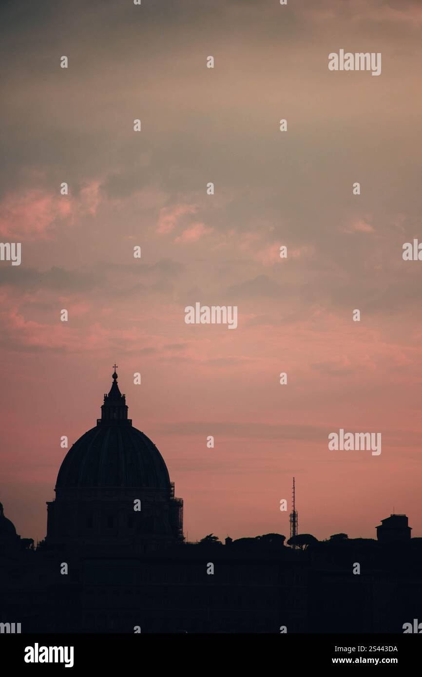 Sunset city scape of Rome Stock Photo - Alamy