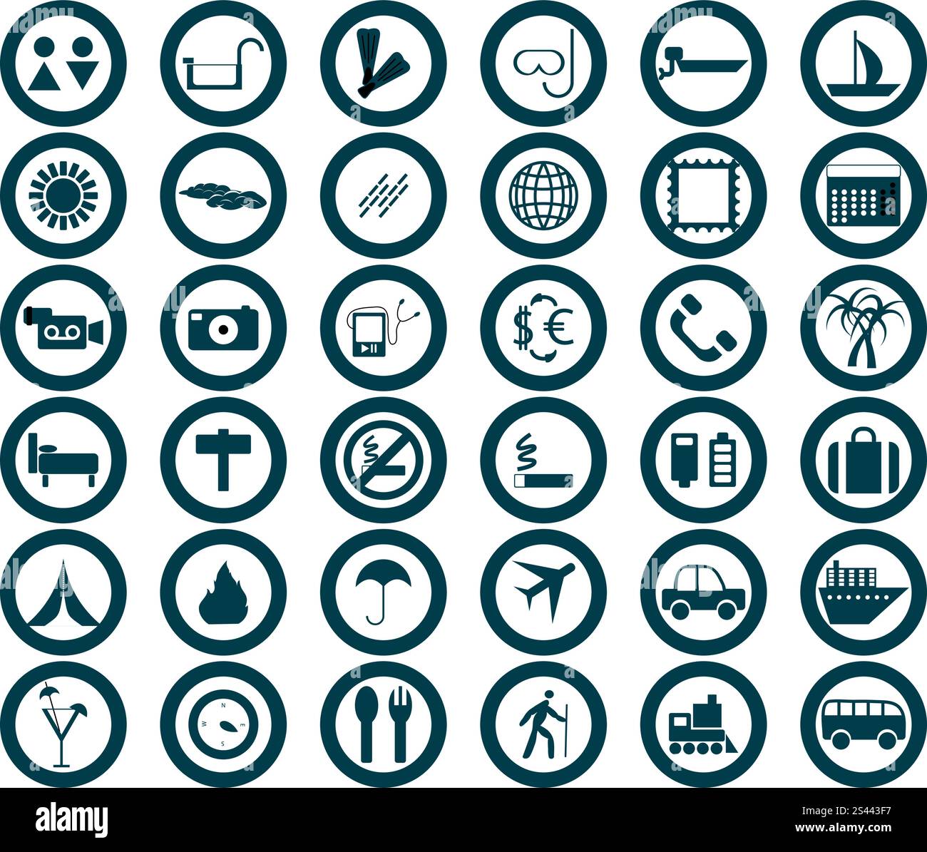 Big collection of different icons for using in web design Stock Vector ...