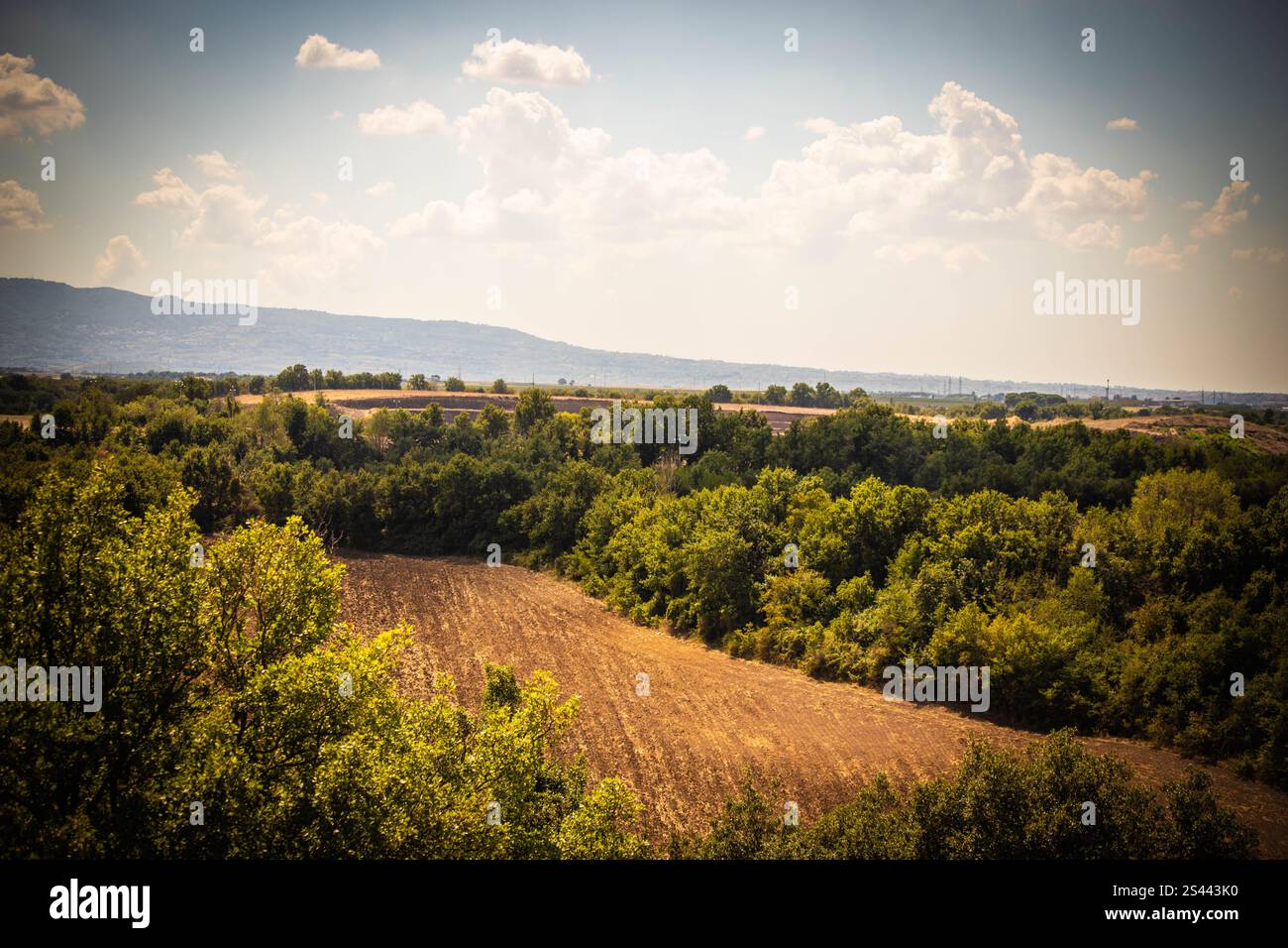 Italian landscape from the Roccabruna tower Stock Photo - Alamy