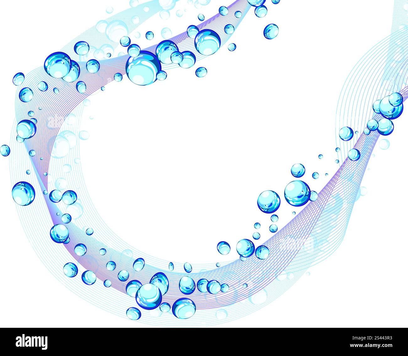 Abstract water vector background with bubbles of air Stock Vector Image ...