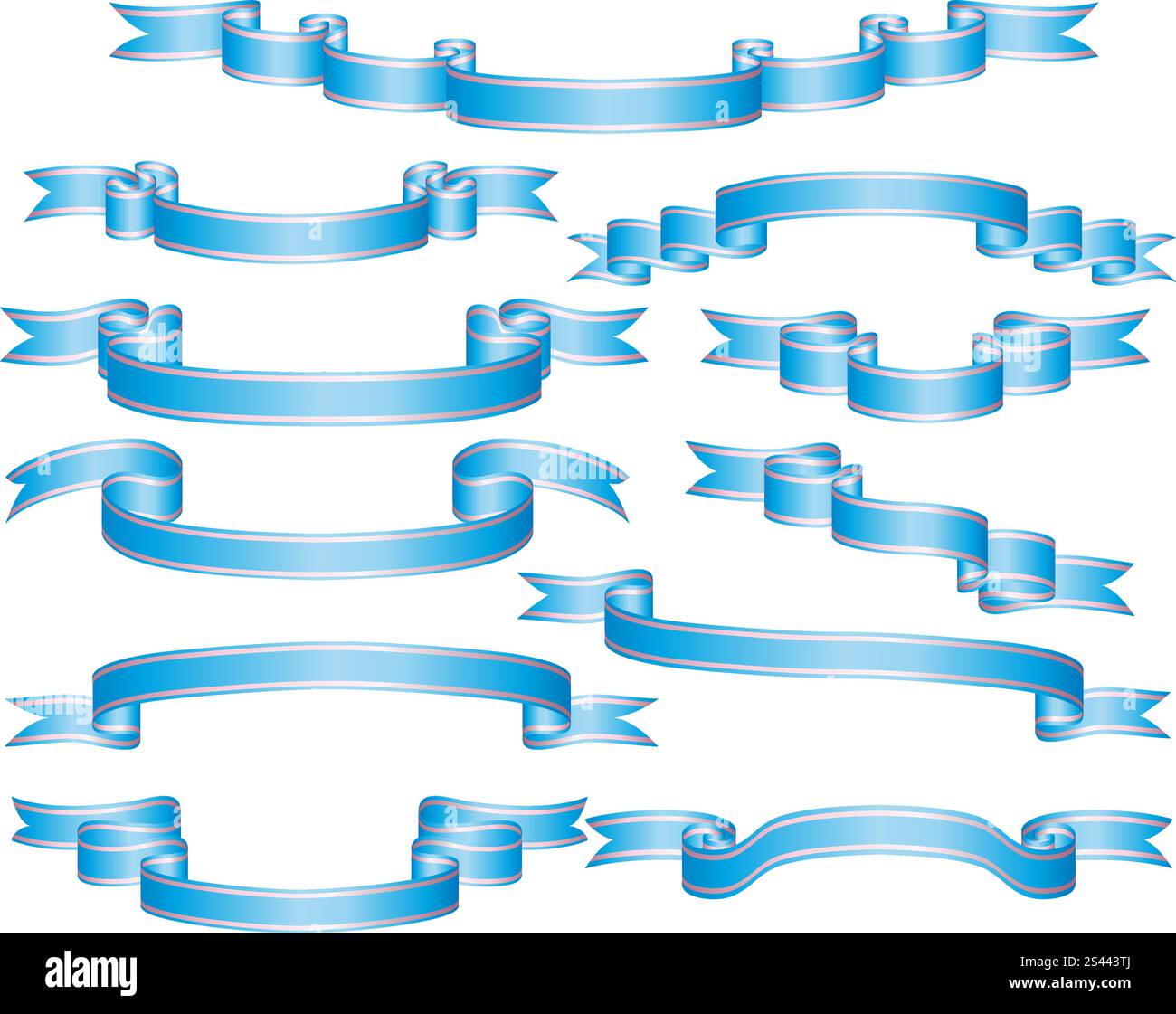 Blue award ribbons white background Cut Out Stock Images & Pictures - Alamy
