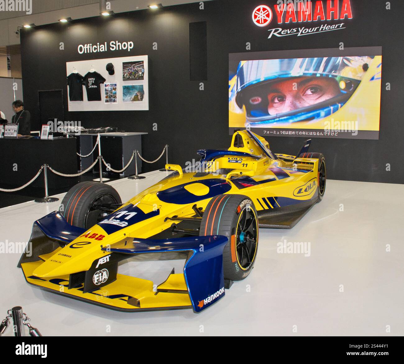 Chiba, Japan. 10th Jan, 2025. The Gen3 Formula E car Lola T001 displayed during the "Tokyo Auto ...