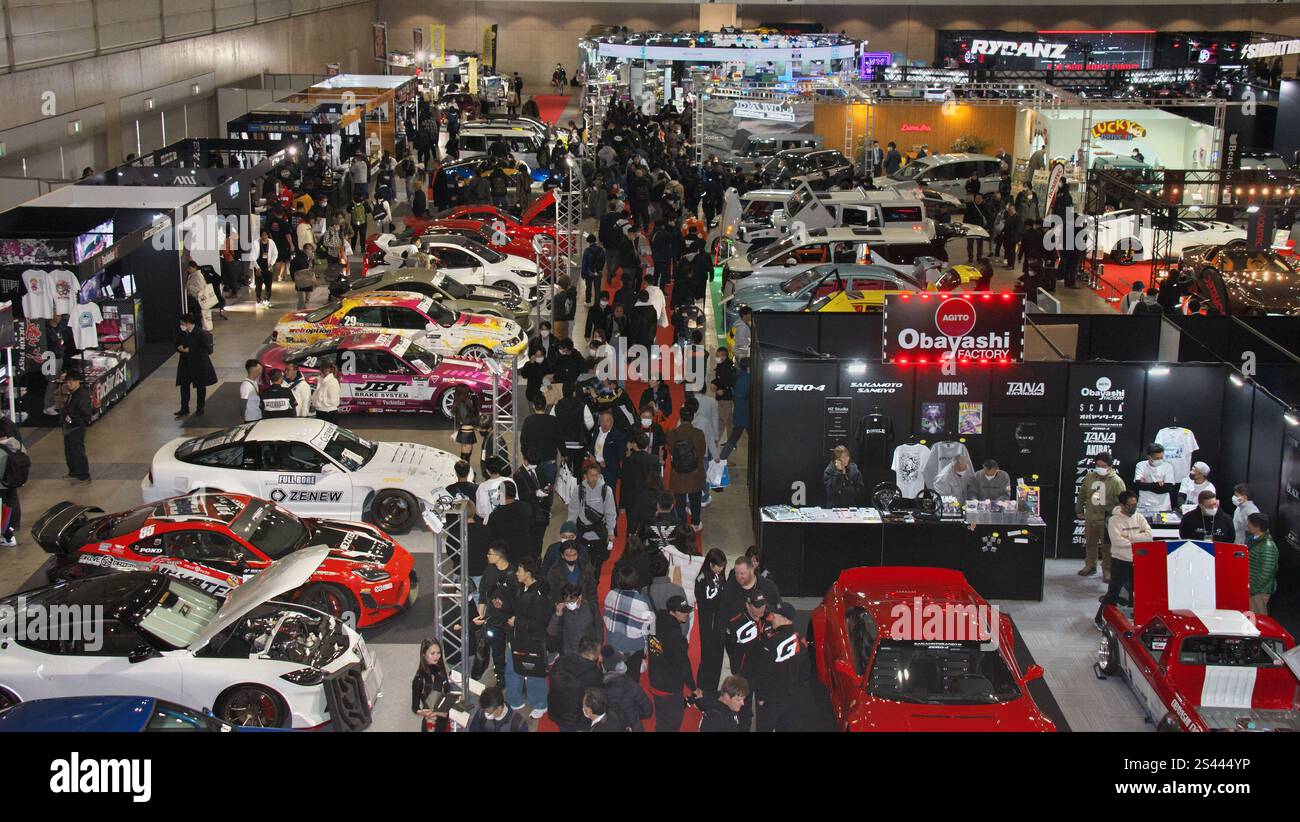 Chiba, Japan. 10th Jan, 2025. A general view of the "Tokyo Auto Salon 2025" at Makuhari messe in ...