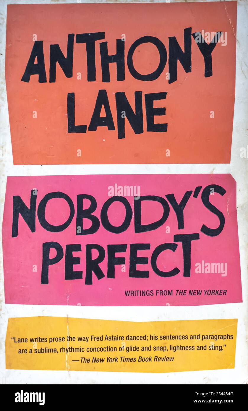 Nobody's Perfect Book by Anthony Lane 2002 Stock Photo - Alamy