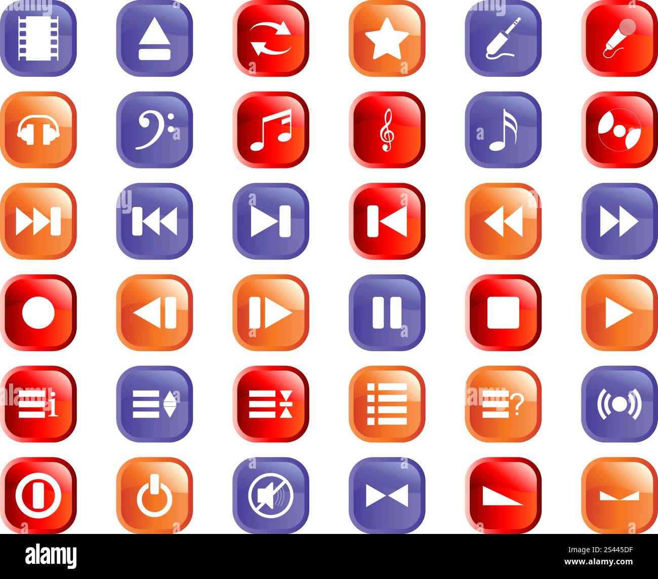 Vector collection of different music themes icons Stock Vector Image ...
