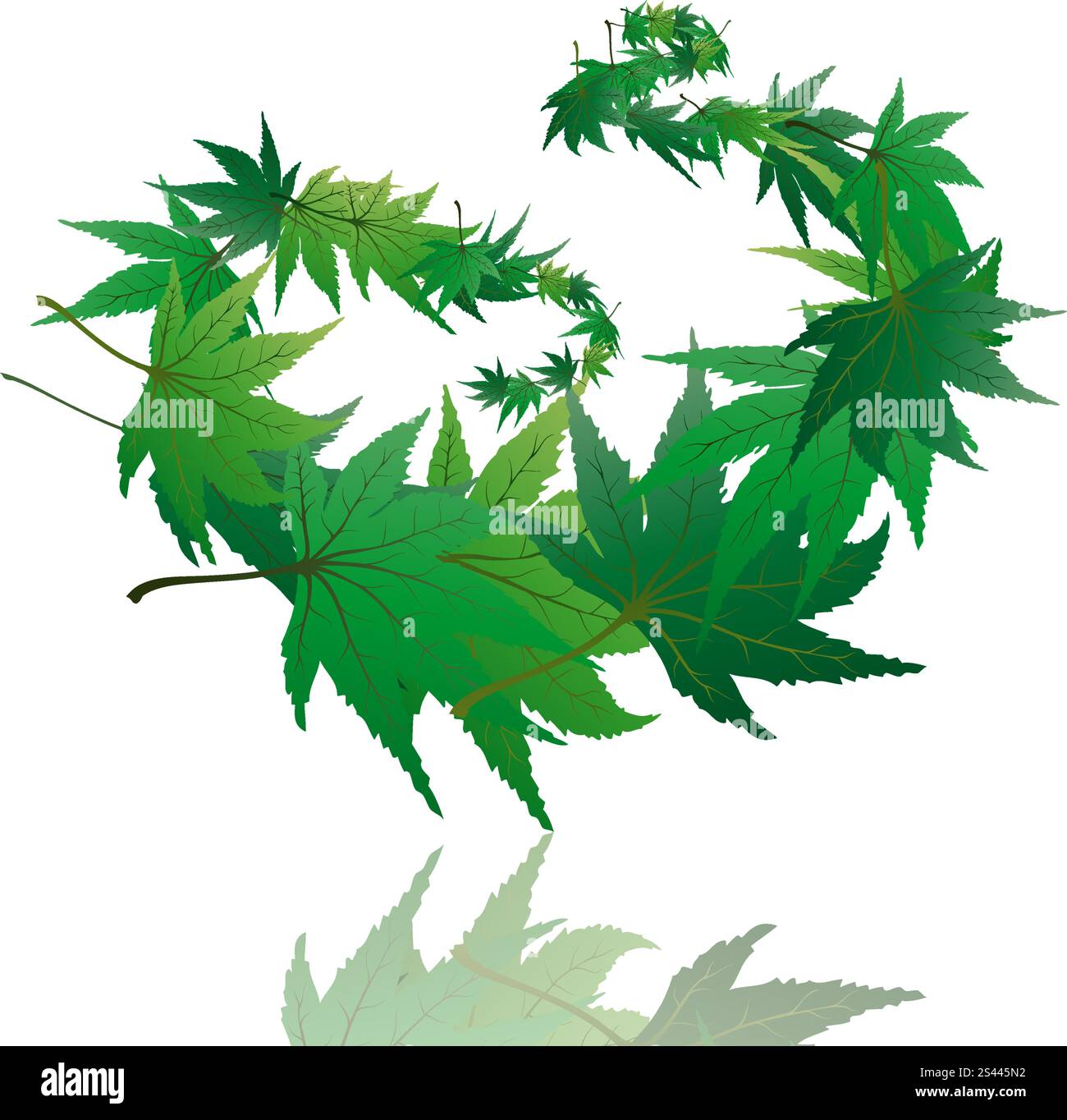 Background frame from maple leaves. Vector illustration Stock Vector ...