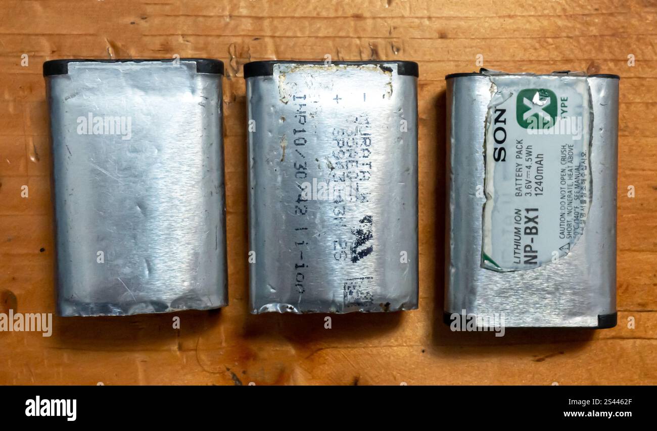 Swollen battery for camera hi-res stock photography and images - Alamy