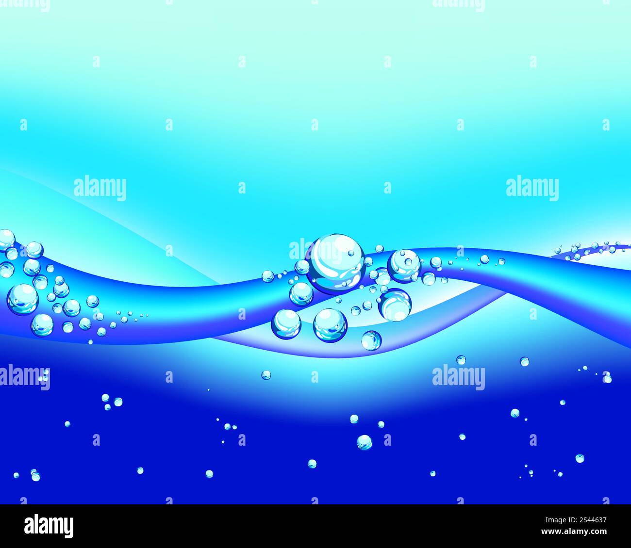 Abstract water vector background with bubbles of air Stock Vector Image ...