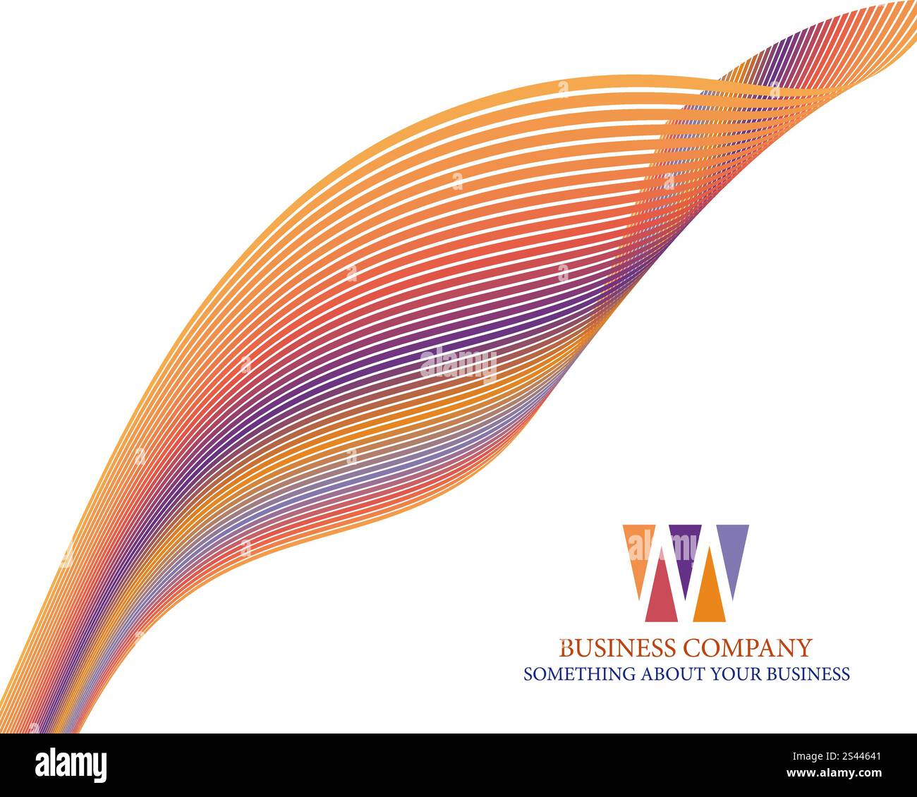 abstract company page with curved lines and gradients Stock Vector ...