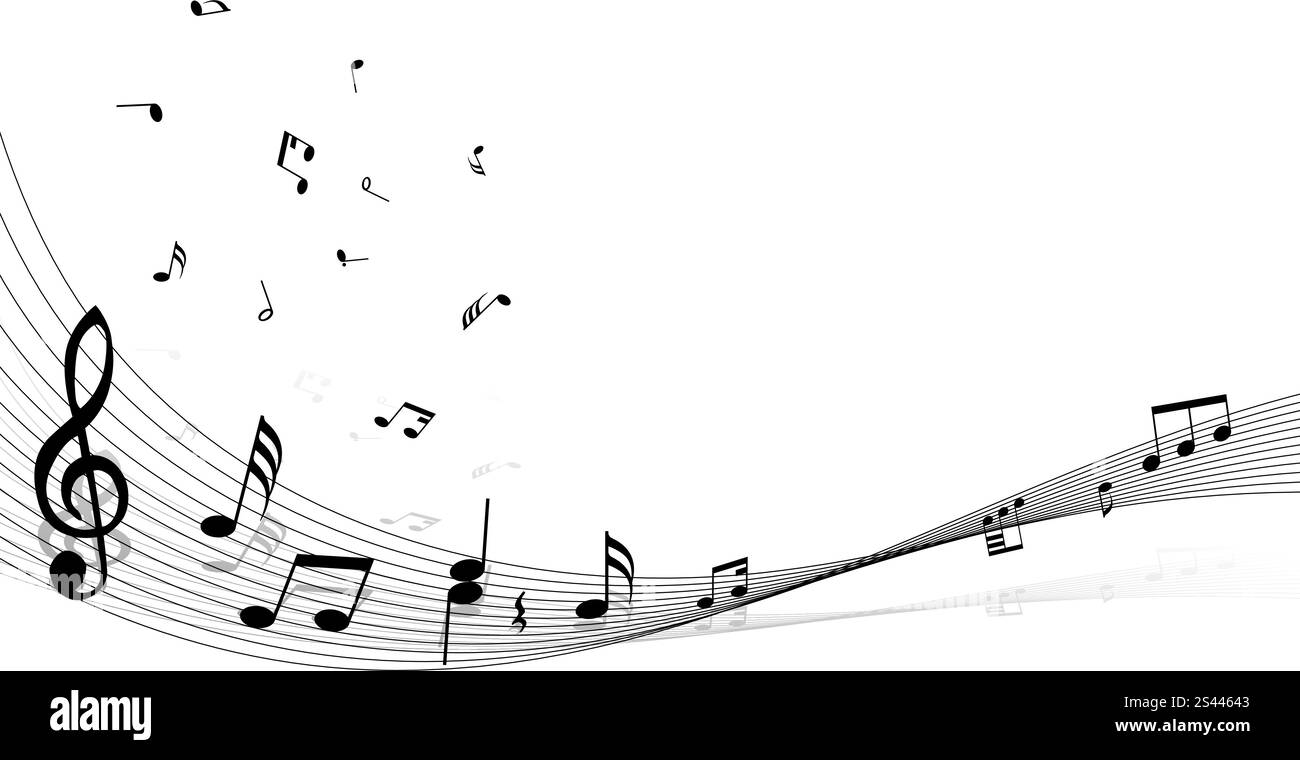 Musical notes stuff vector background for use in design Stock Vector ...