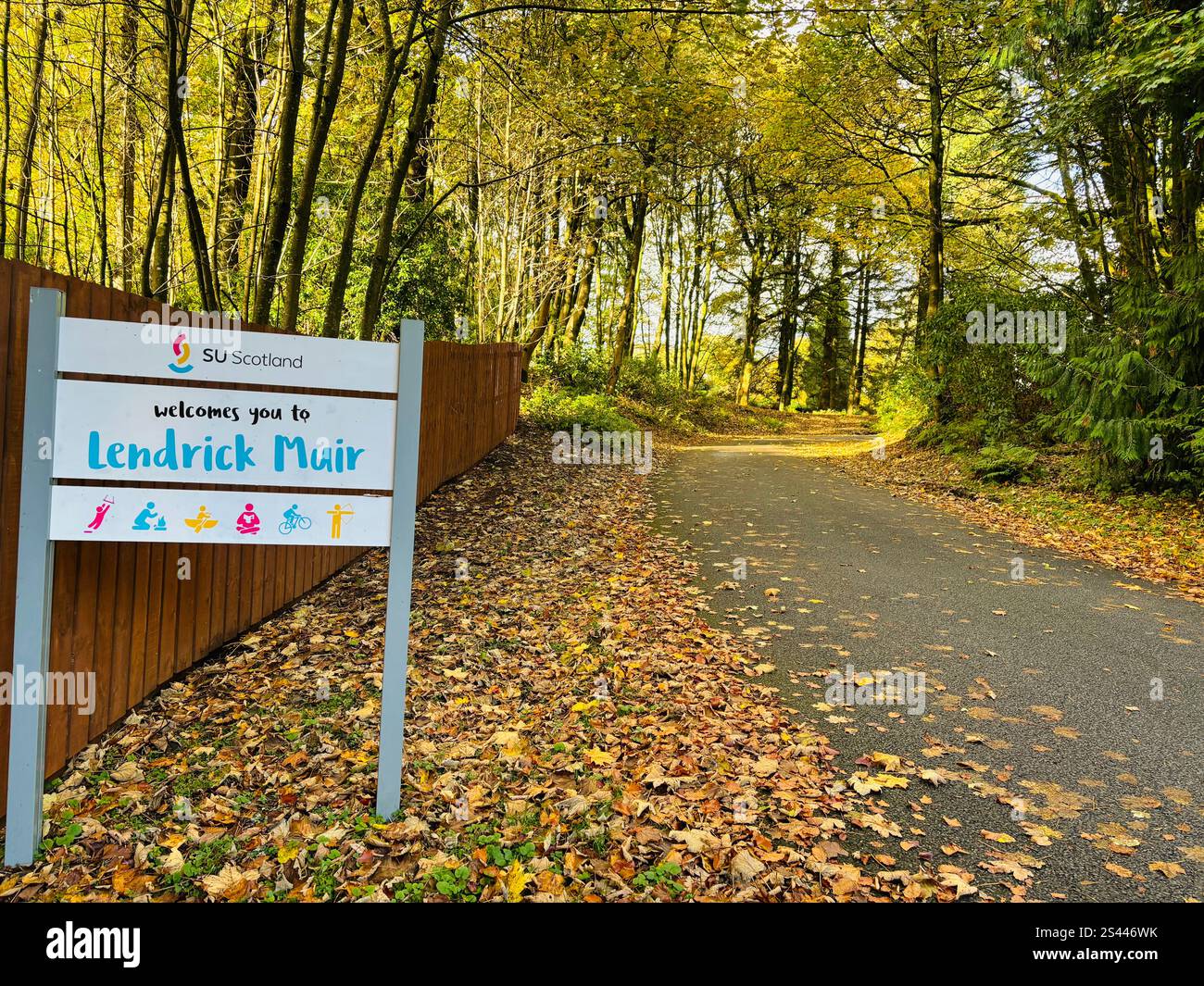Welcome to Lendrick Muir Stock Photo - Alamy
