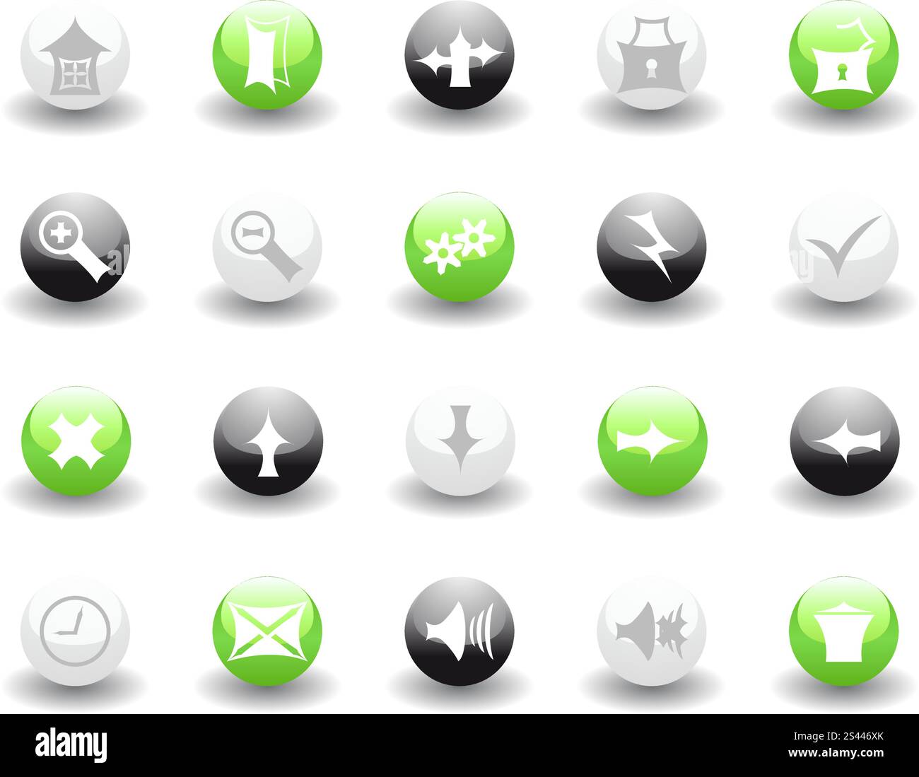 Collection of different gothic icons for using in web design Stock ...
