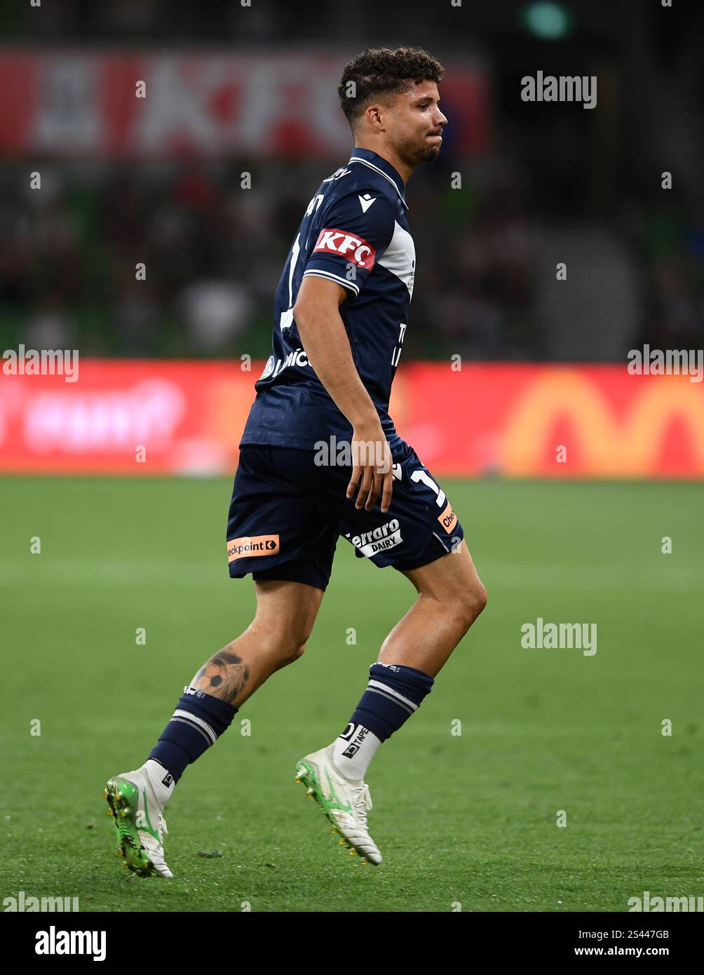 MELBOURNE, AUSTRALIA. 10th Jan 2025. Pictured: Melbourne Victory goal ...