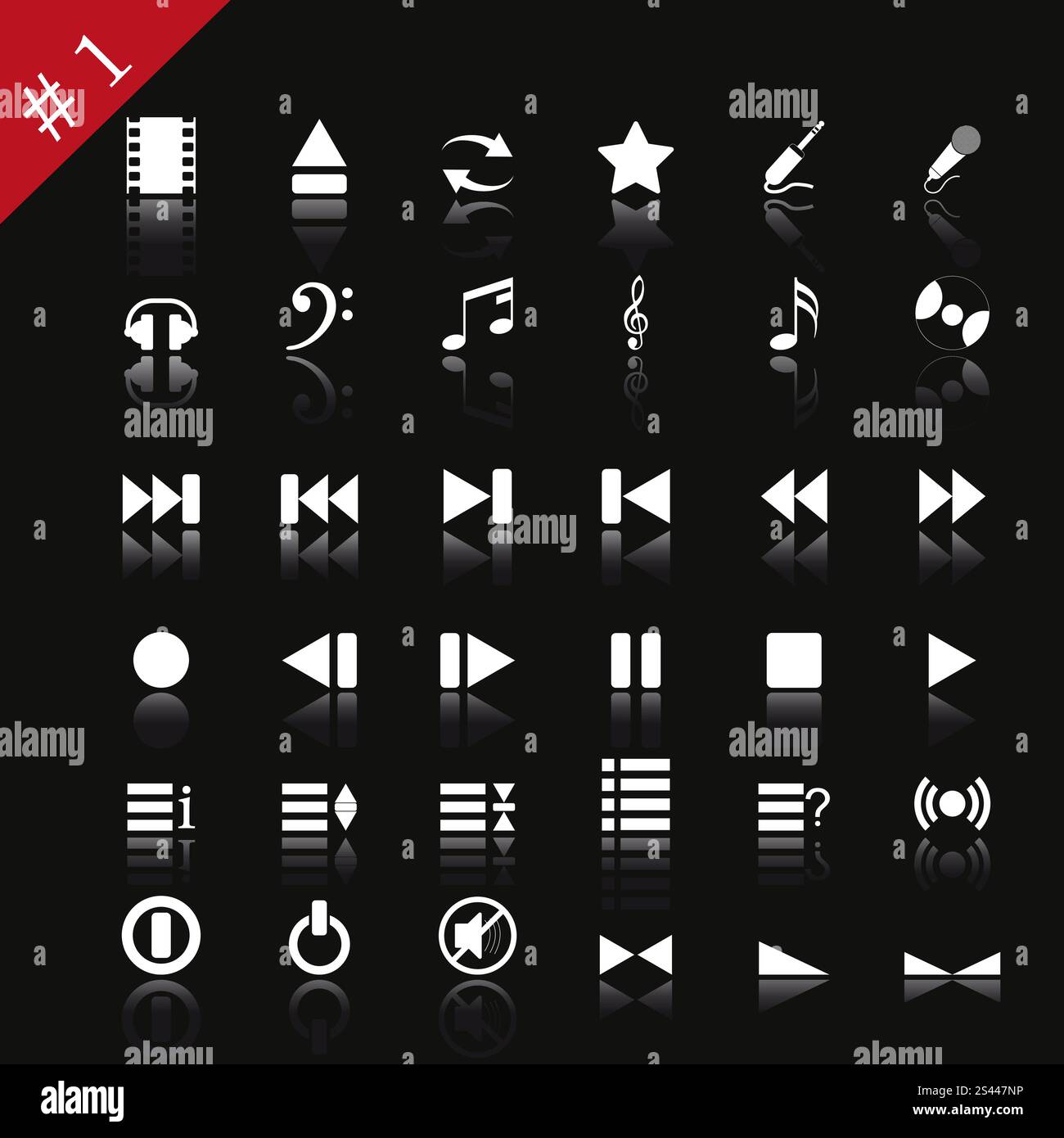 Collection of different icons for using in web design. Set #1 Stock ...