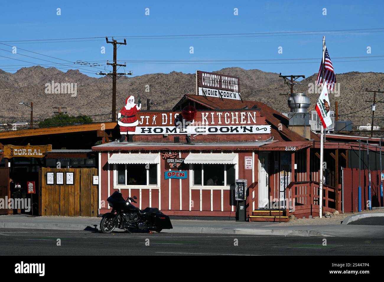 Restaurant Country Kitchen, Joshua Tree, California, USA Stock Photo ...