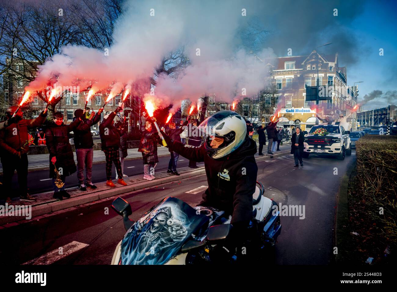 ROTTERDAM - 10/01/2025, The funeral procession for 14-year-old Jack ...