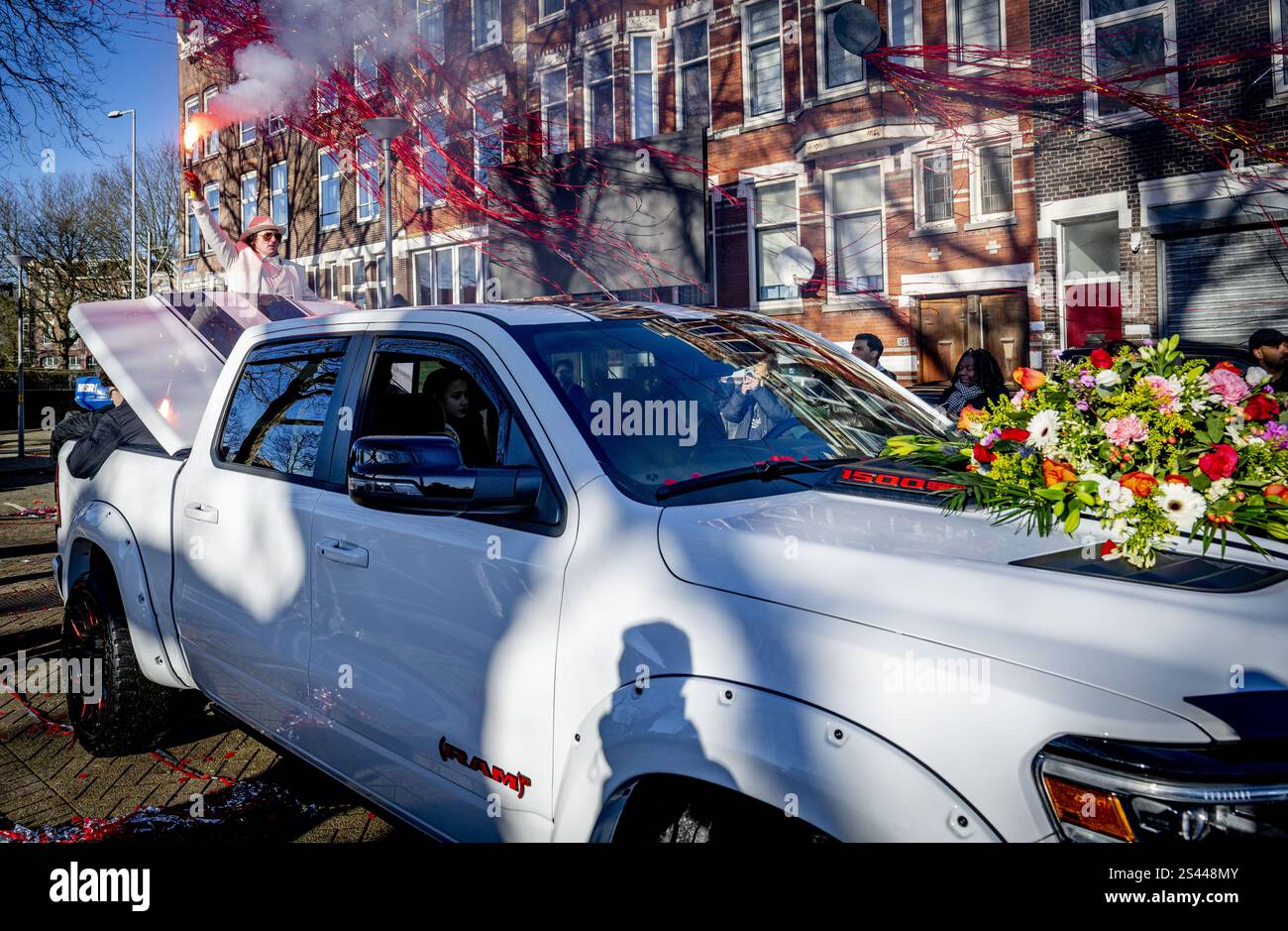 ROTTERDAM - 10/01/2025, The funeral procession for 14-year-old Jack ...