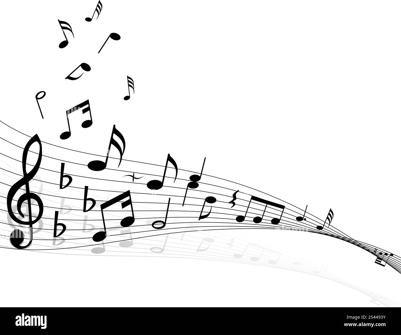 Musical note staff on the red background Stock Vector Image & Art - Alamy