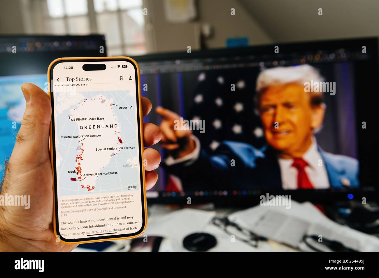 Map comparison greenland hi-res stock photography and images - Alamy